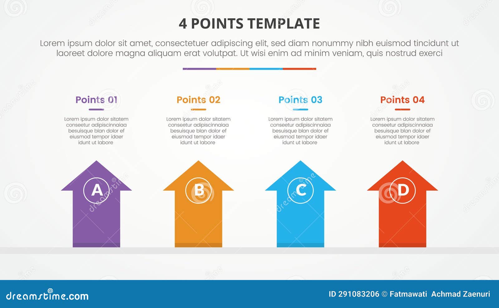 4 Points Stage Template Infographic Concept for Slide Presentation with ...