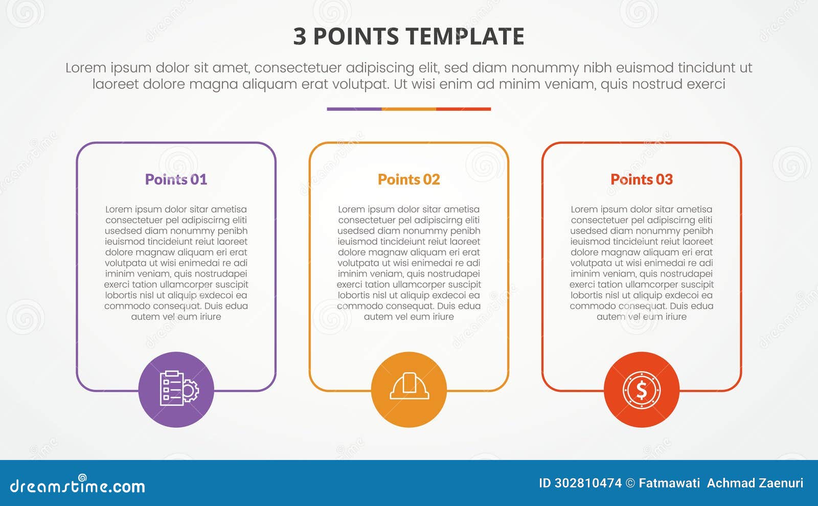 3 Points Stage Template Infographic Concept For Slide Presentation With ...