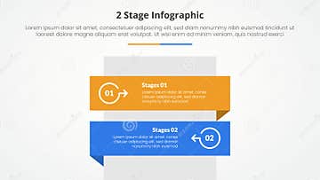 2 Points Stage Template Infographic Concept for Slide Presentation with ...