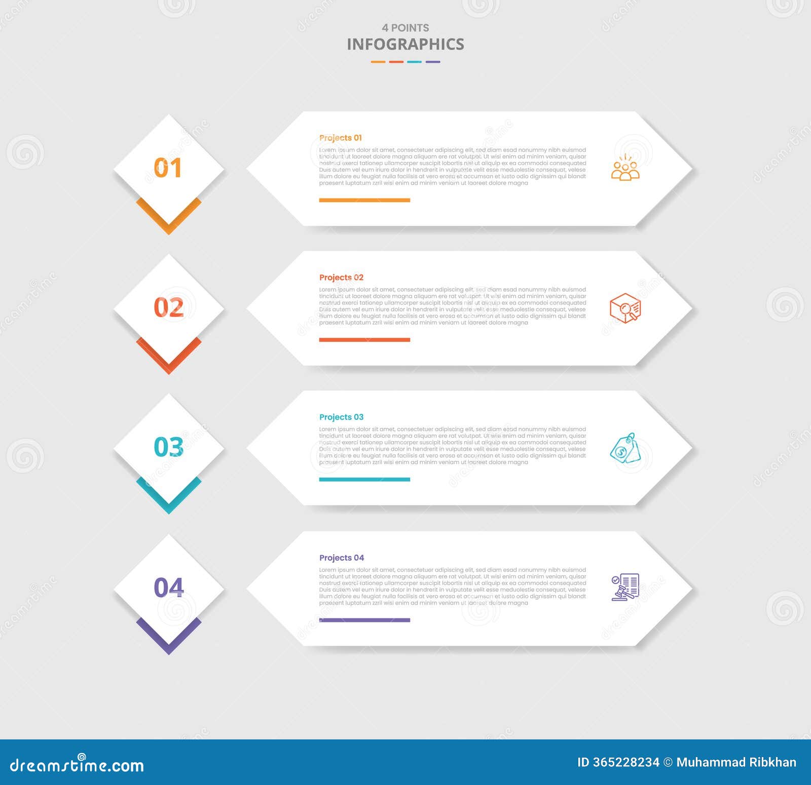 6 Points Template Infographic Outline Style With 6 Point Step Template ...