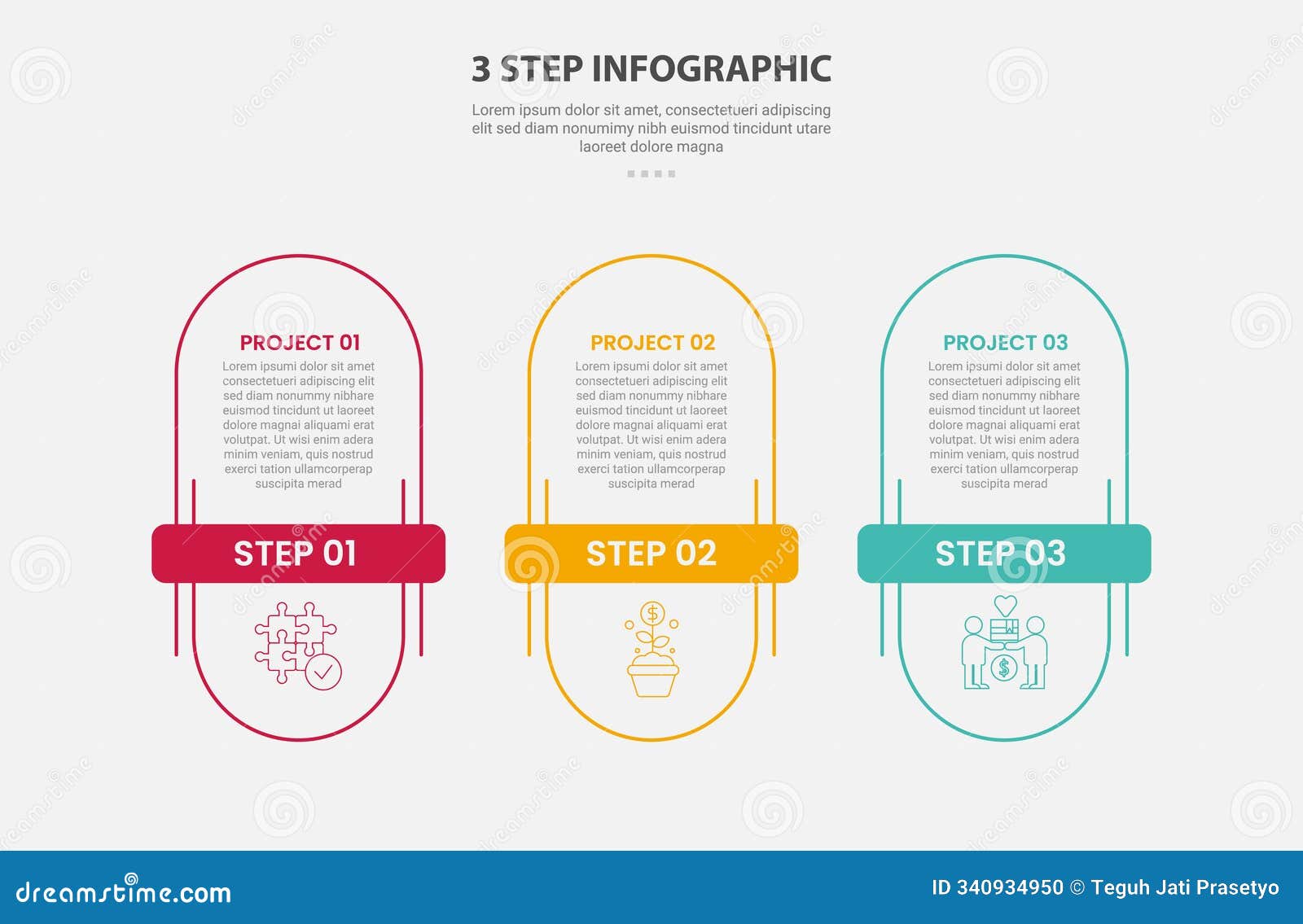 2 Points Template Infographic Outline Style With 2 Point Stage Or Step ...