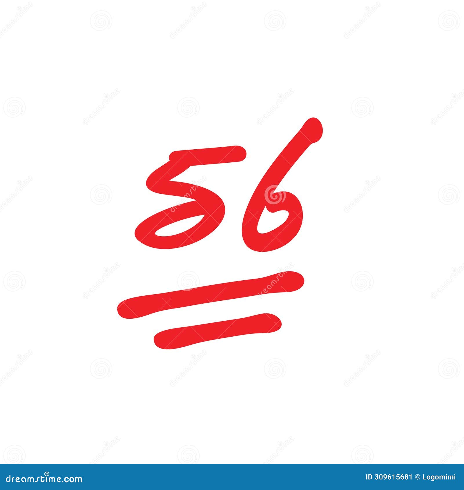 56 Points Test Score, Fifty Six Points Mark, Vector Illustration Stock ...