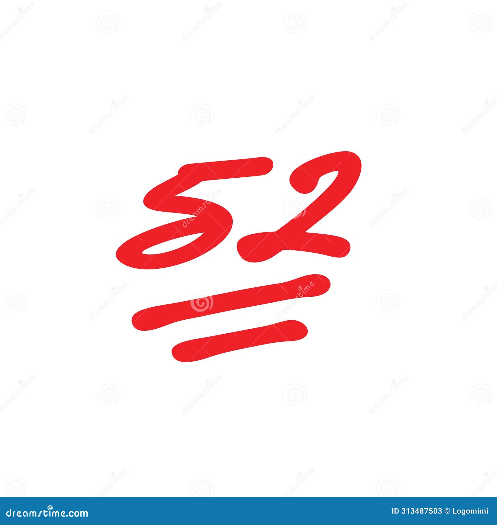 52 Points Test Score, Fifty Two Points Grade Results, Vector ...