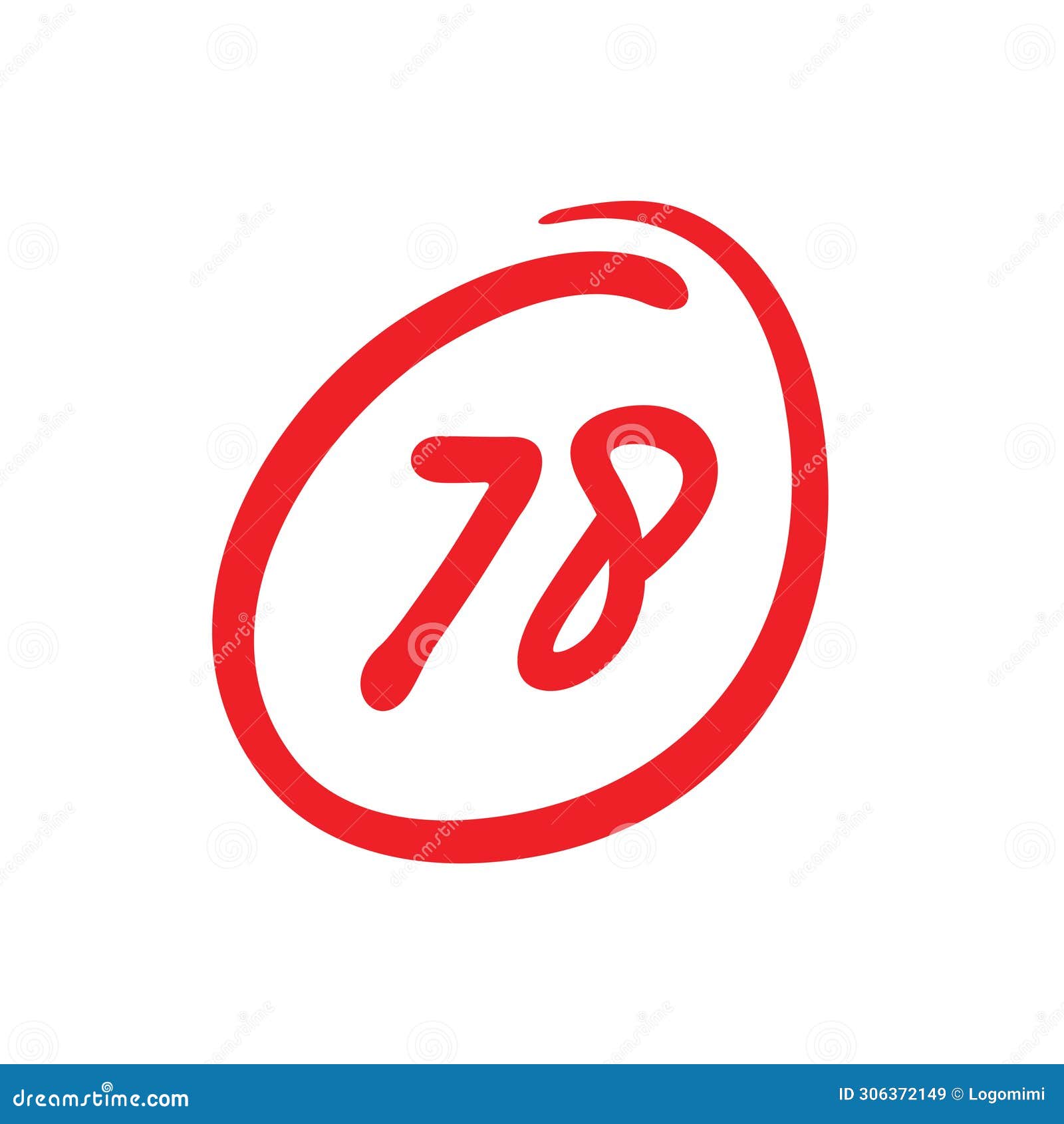 78 Points Test Score, Seventy Eight Points Grade Results, Vector ...