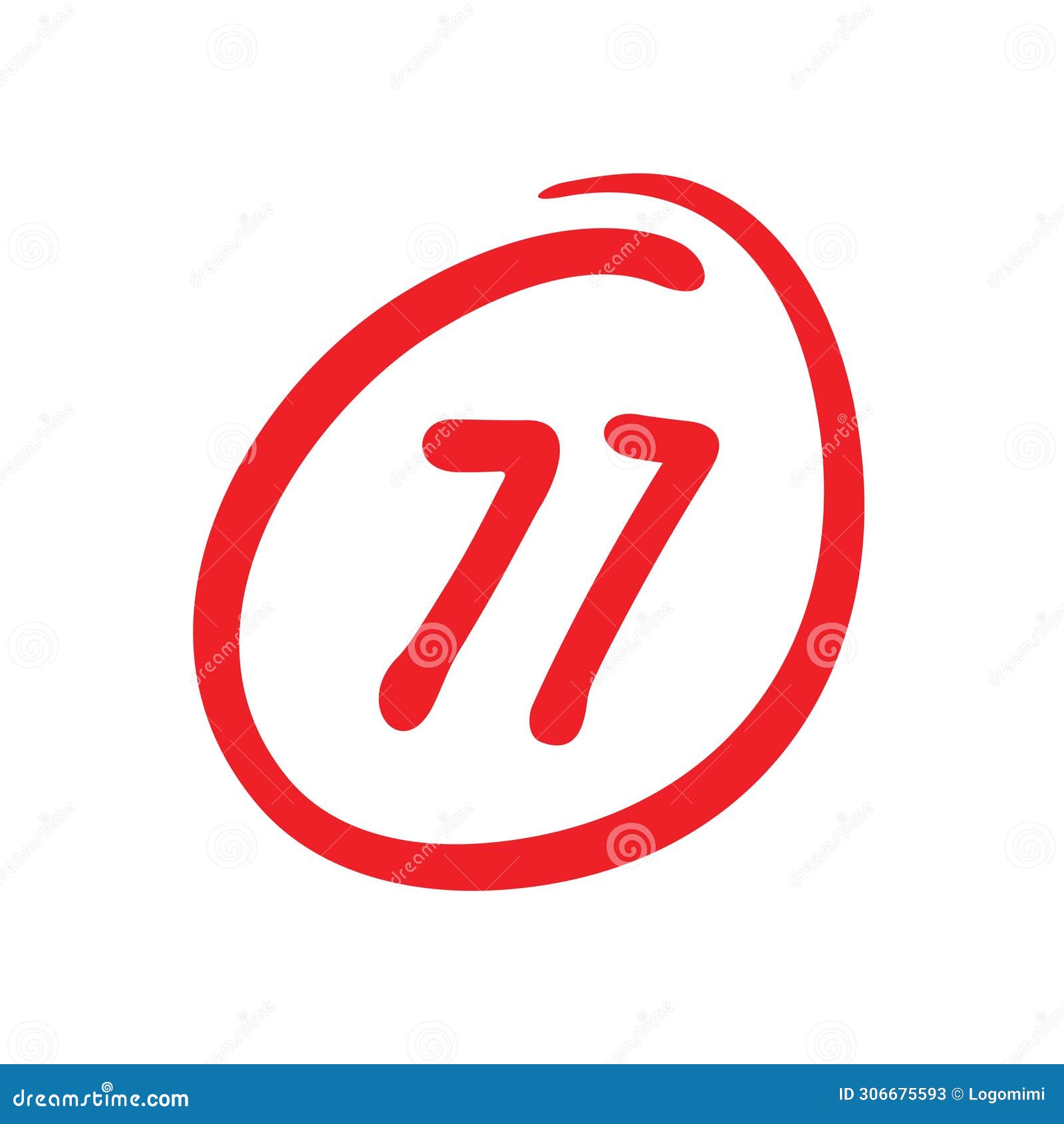 77 Points Test Score, Seventy Seven Points Exam Results, Vector ...