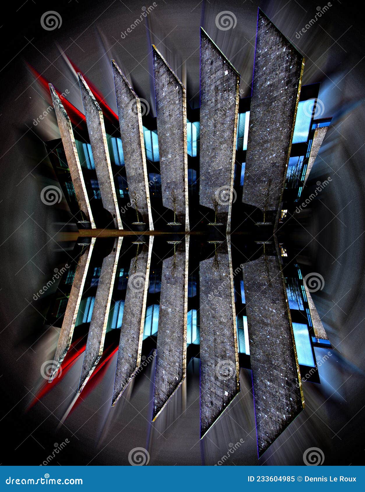 Pointy building modern stock image. Image of wheel, screenshot - 233604985