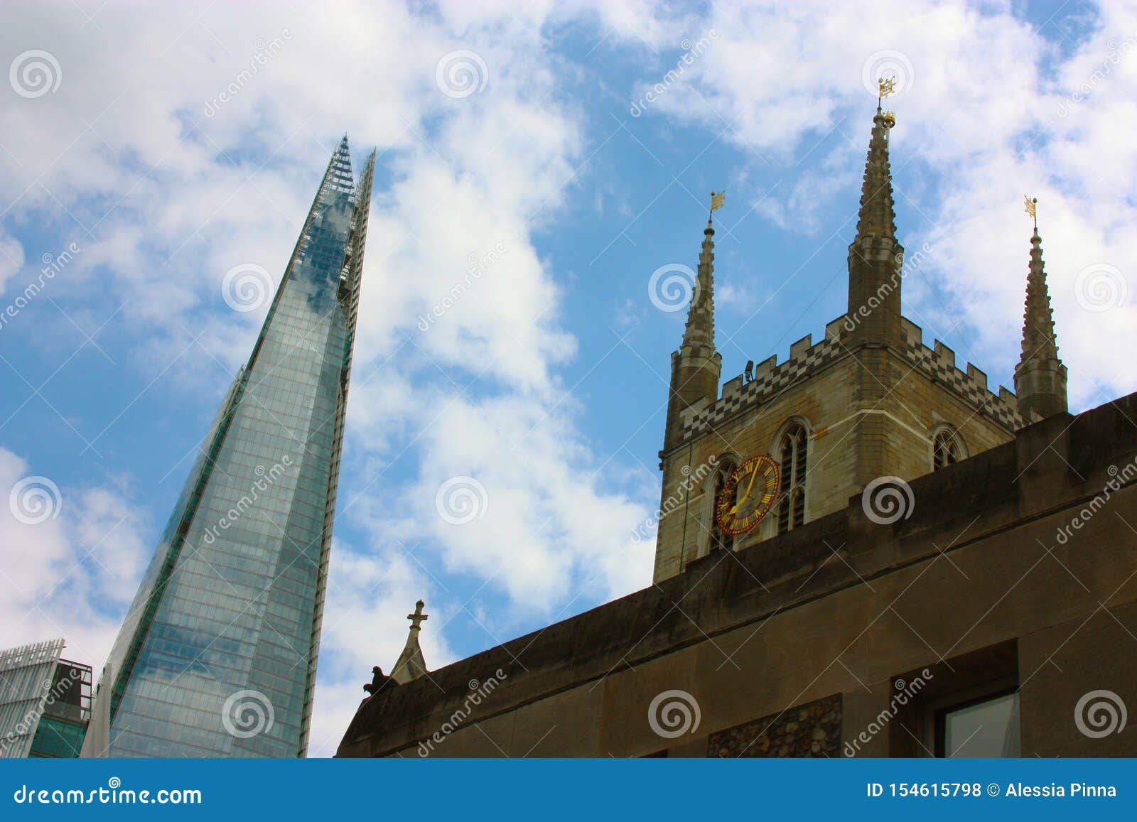 Pointy Skyscraper Made of Mirrors, High, on the River Thames Editorial ...