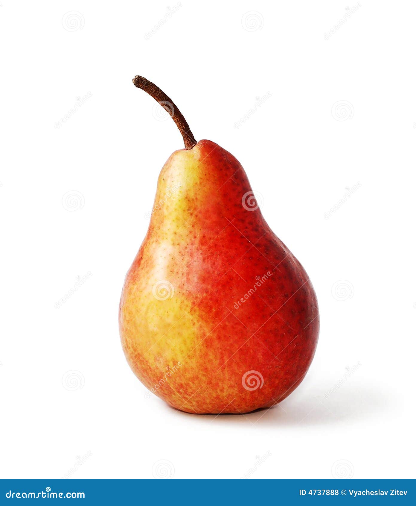 Poire rouge photo stock. Image du blanc, doux, rouge, jaune - 4737888