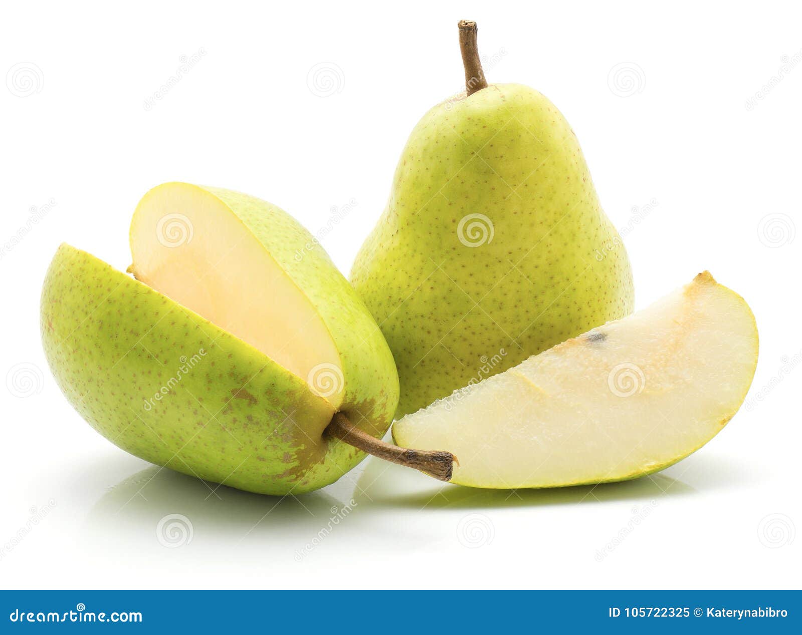 Poire Verte D'isolement Sur Le Blanc Image stock - Image du organique ...
