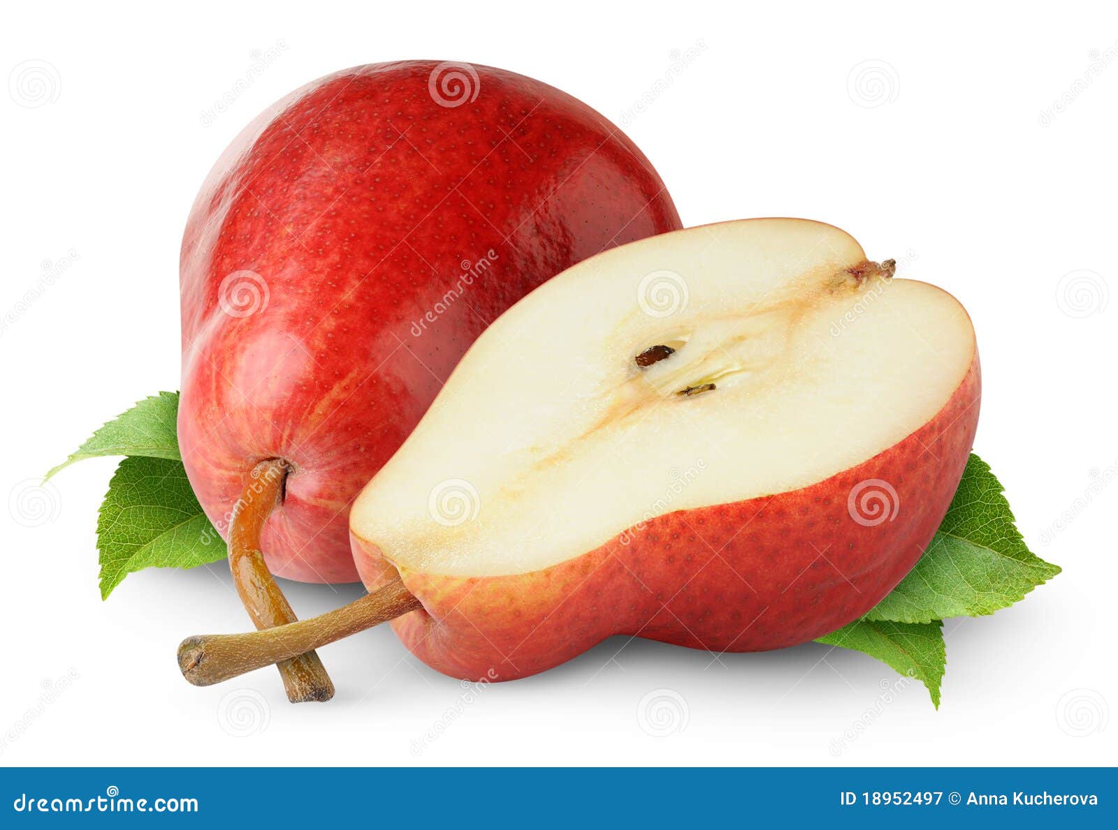 Poires rouges image stock. Image du isolement, morceau - 18952497