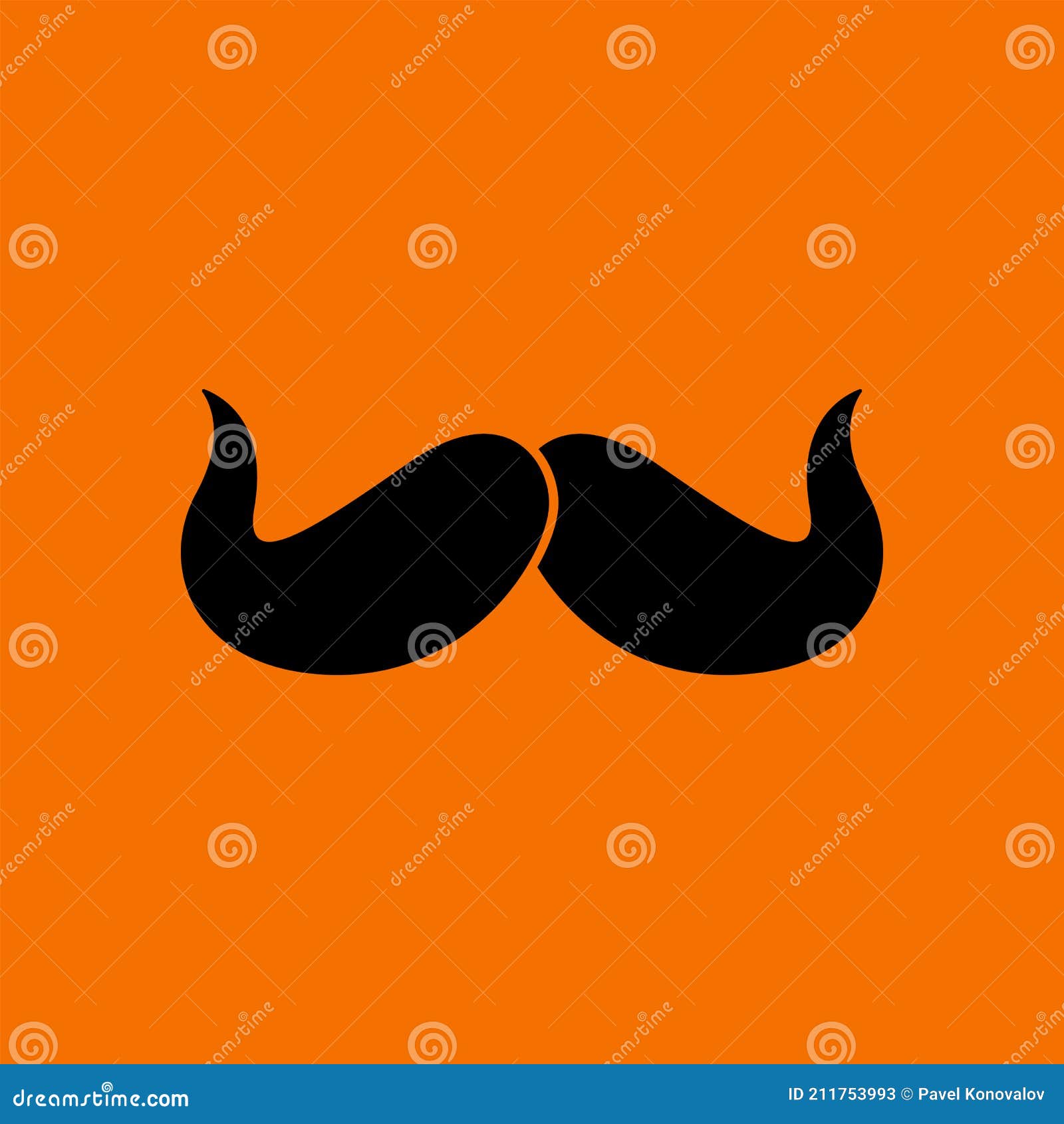 Poirot Mustache Icon stock vector. Illustration of detective - 211753993