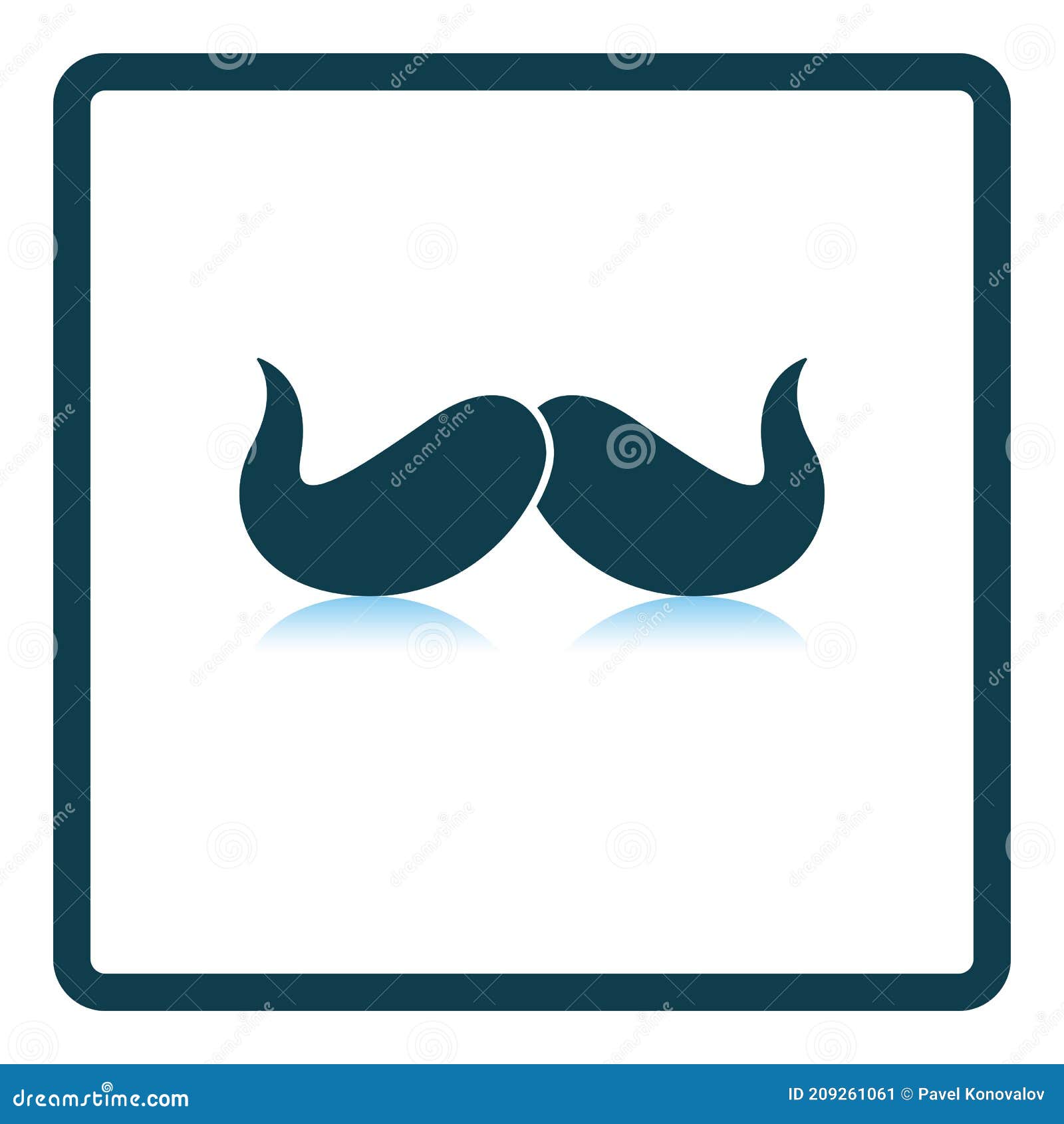 Poirot Mustache Icon stock vector. Illustration of detective - 209261061