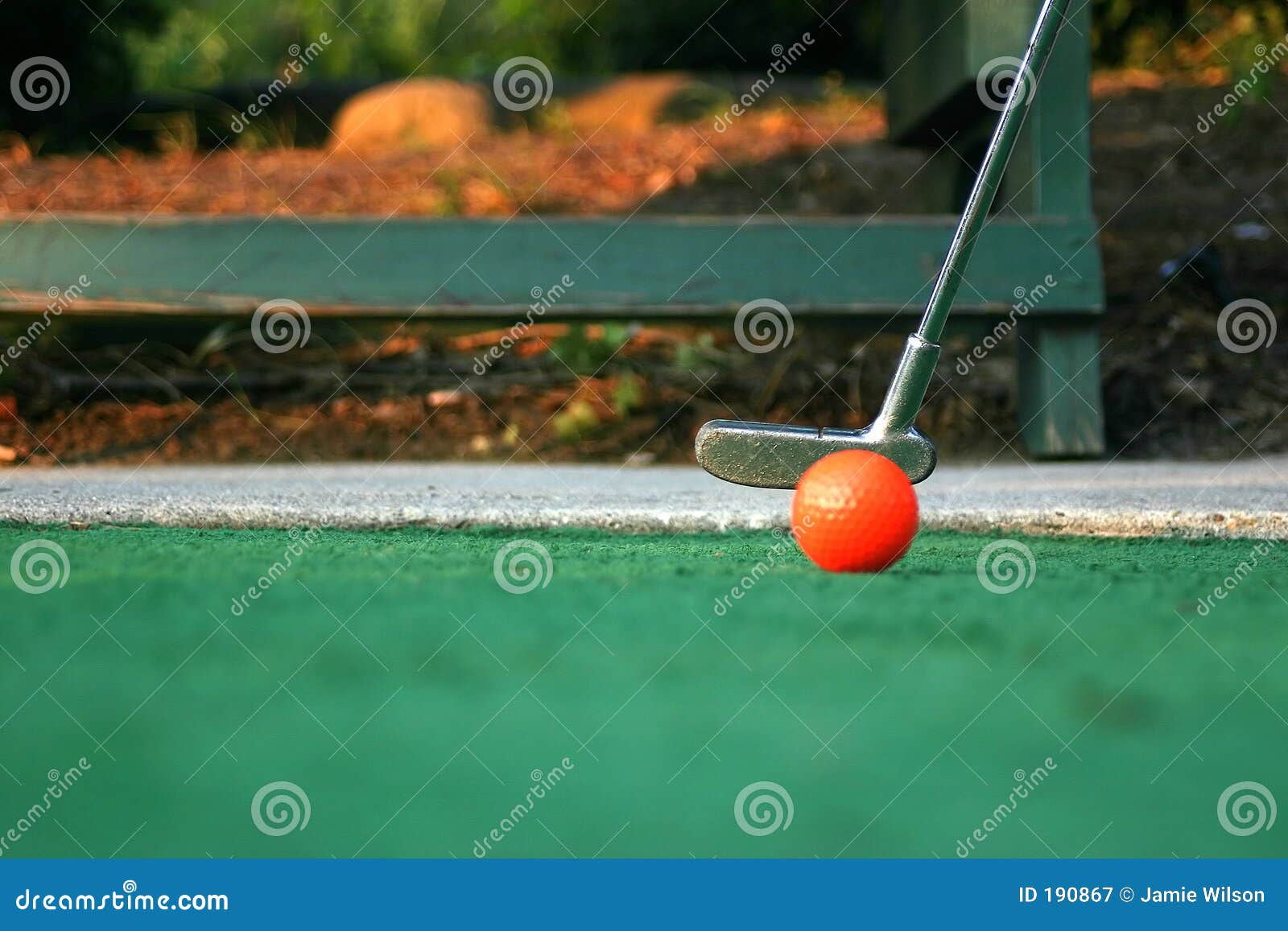 Poised To Putt stock image. Image of colorful, outdoors - 190867