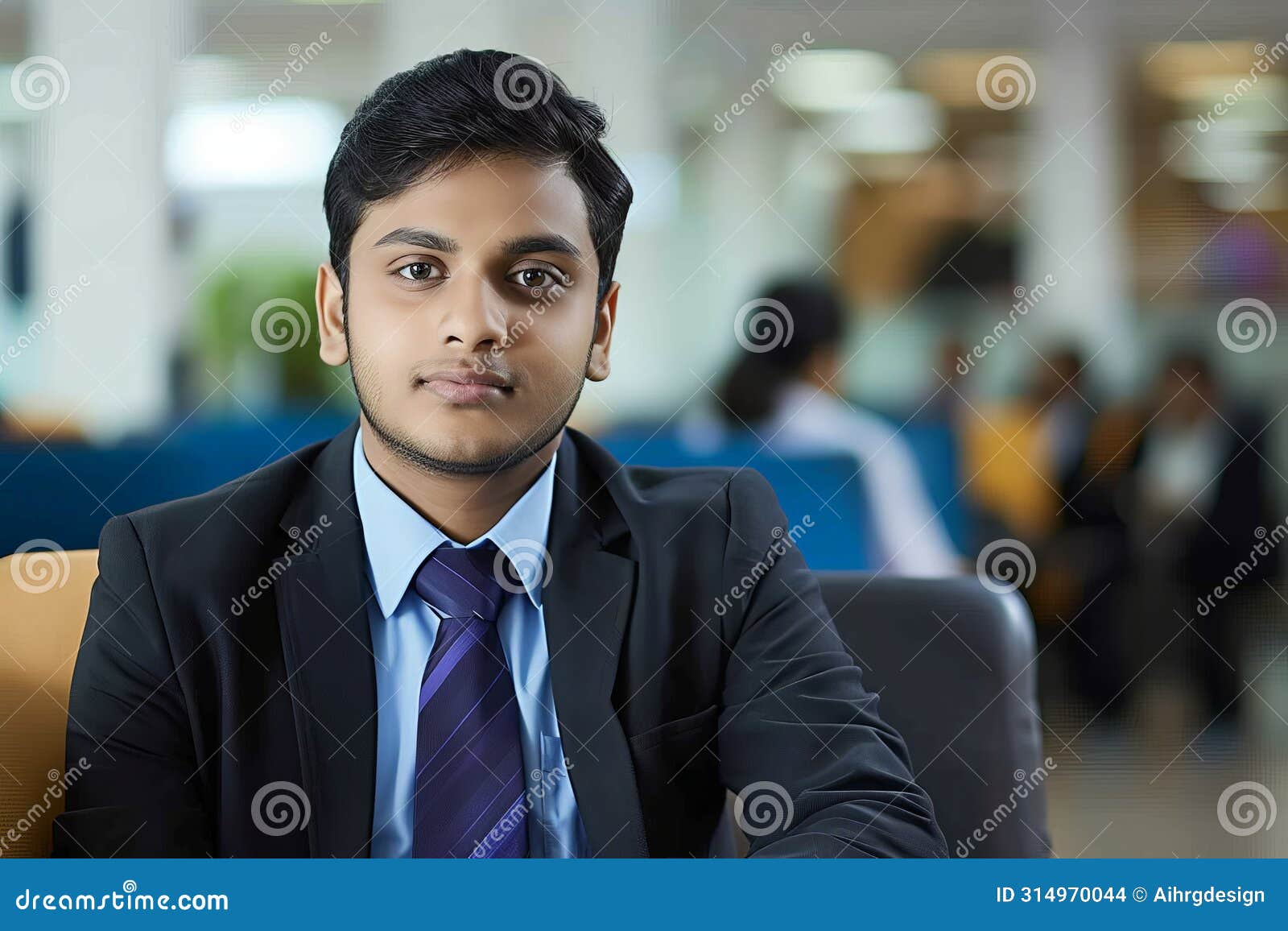 Confident Indian Candidate Poised for Success at Corporate Interview ...