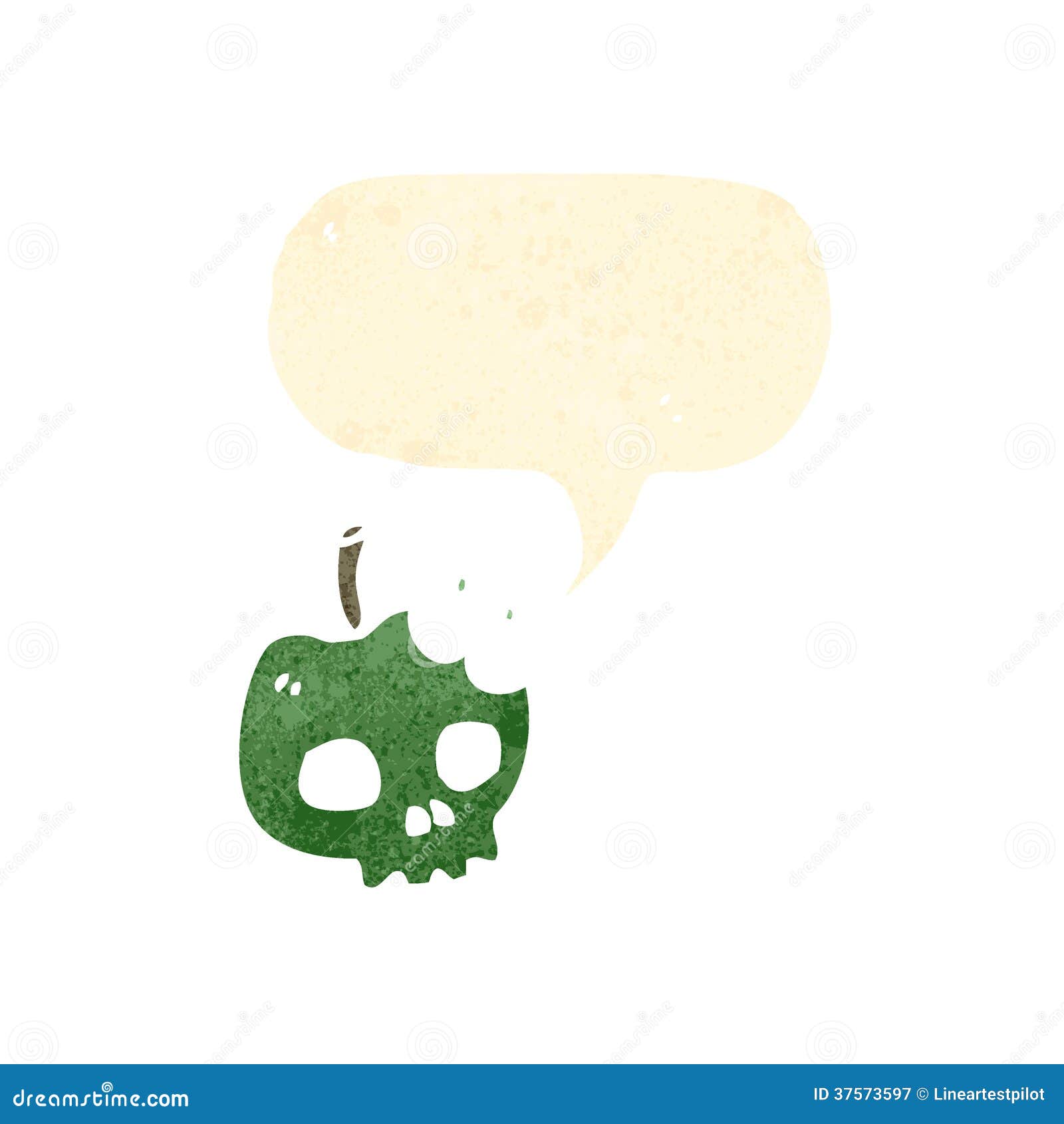 Poison apple retro cartoon stock vector. Illustration of cloud - 37573597