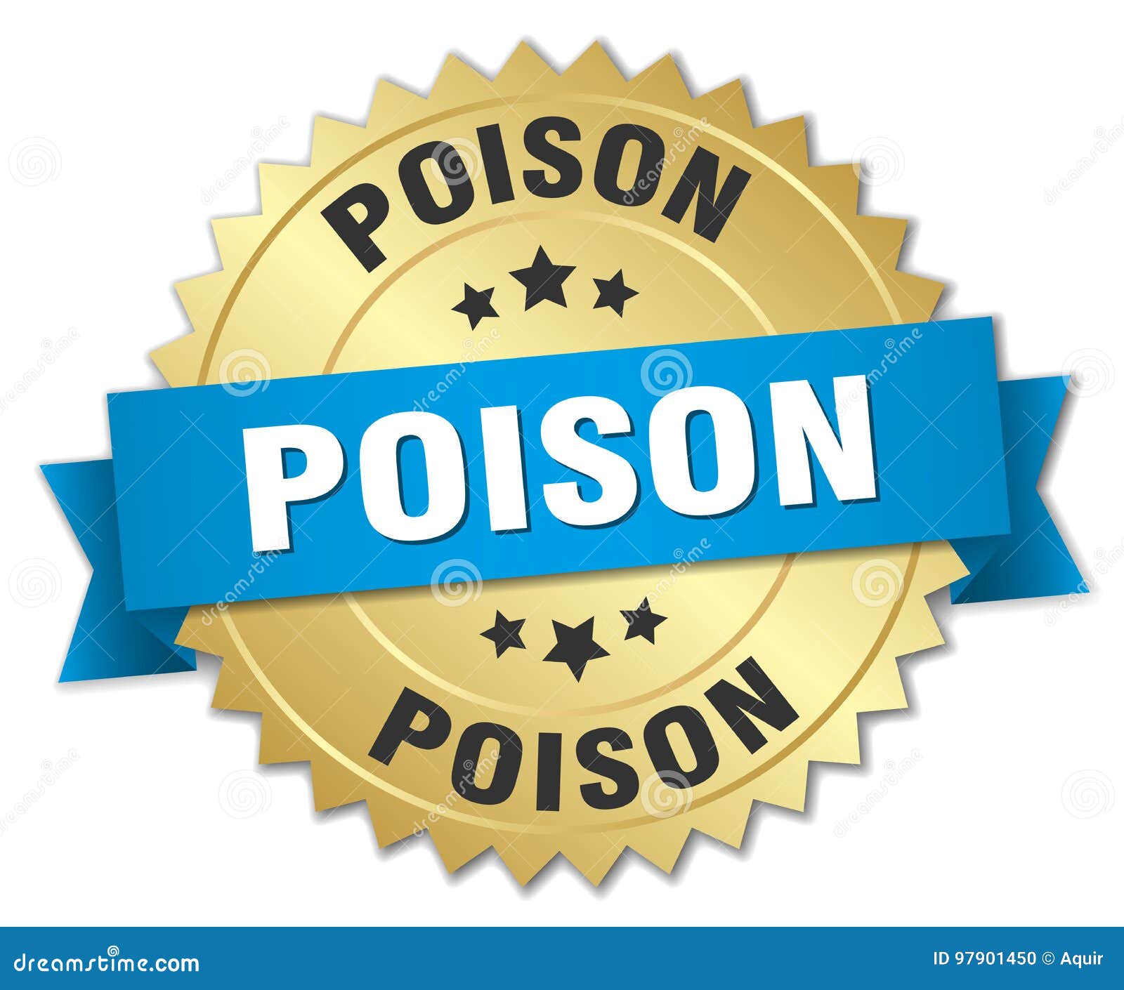 Poison badge stock vector. Illustration of insignia, peeler - 97901450