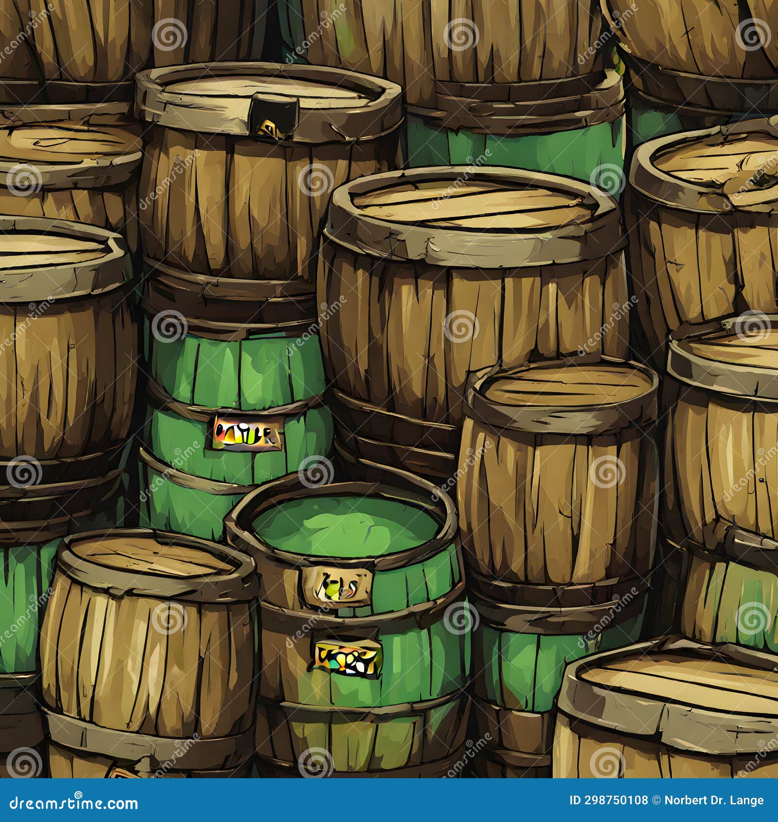Poison Barrels, AI-generatet Stock Photo - Image of storage, unhealthy ...