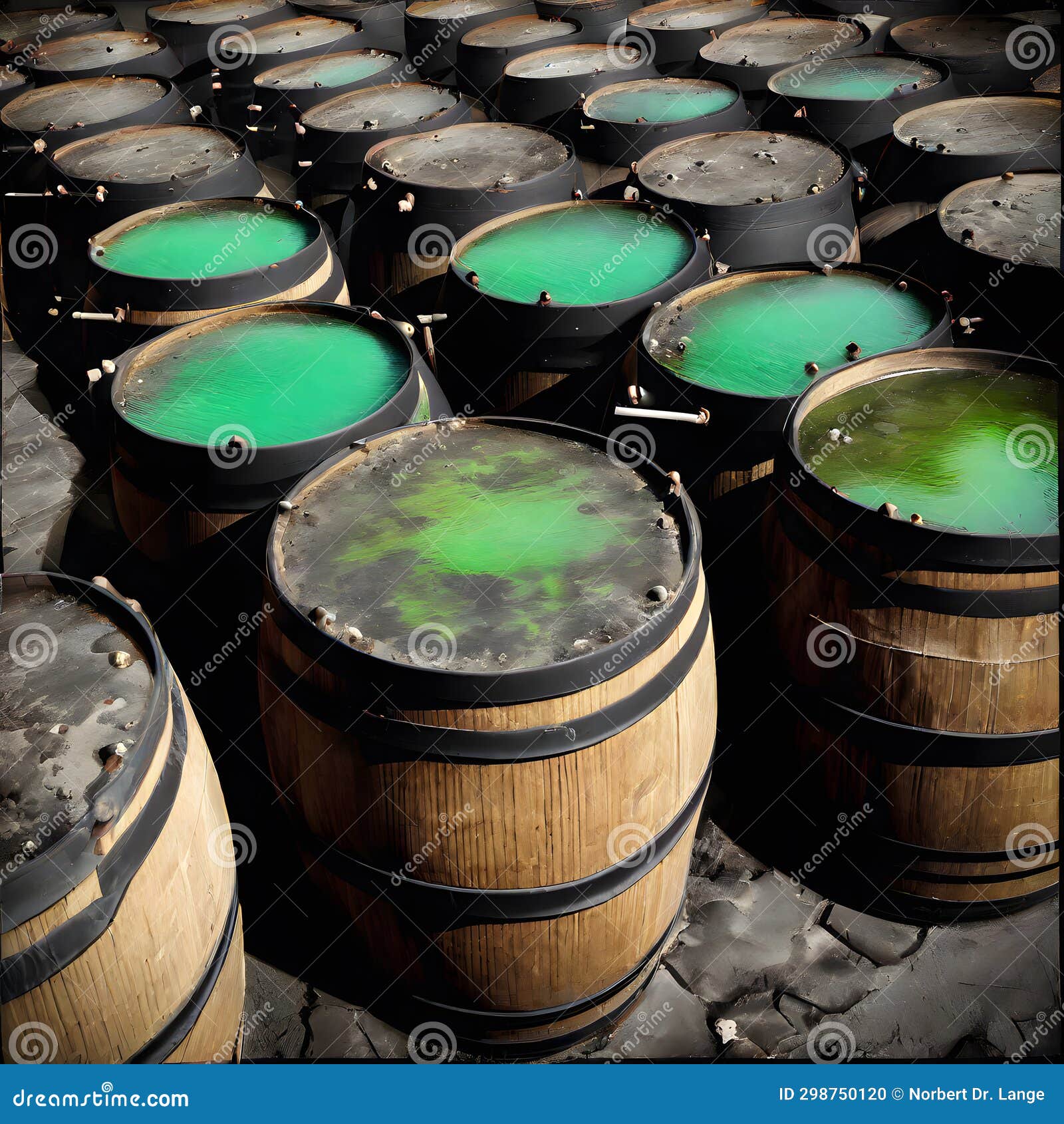 Poison Barrels, AI-generatet Stock Illustration - Illustration of ...