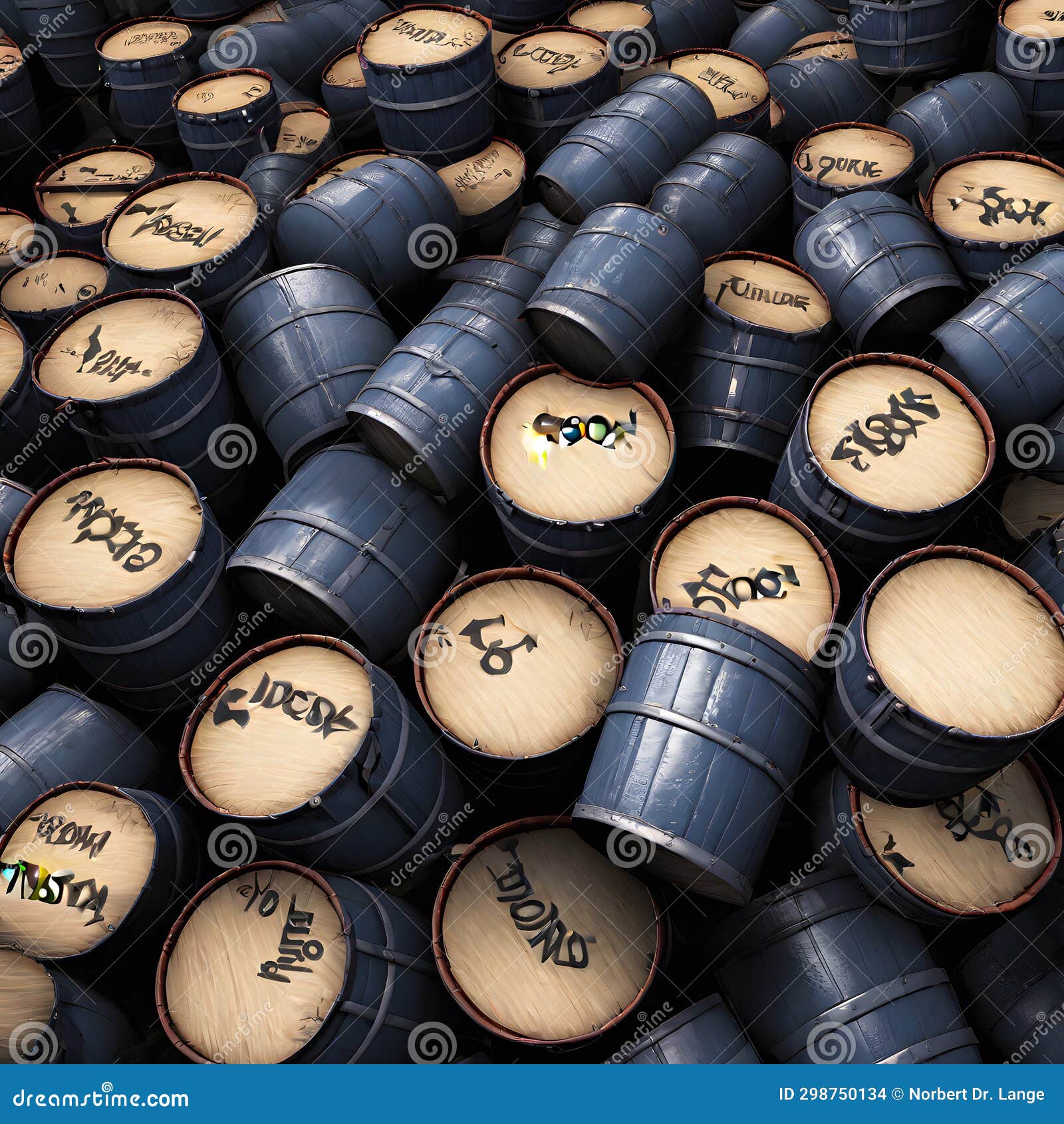 Poison Barrels, AI-generatet Stock Photo - Image of dispose, bury ...