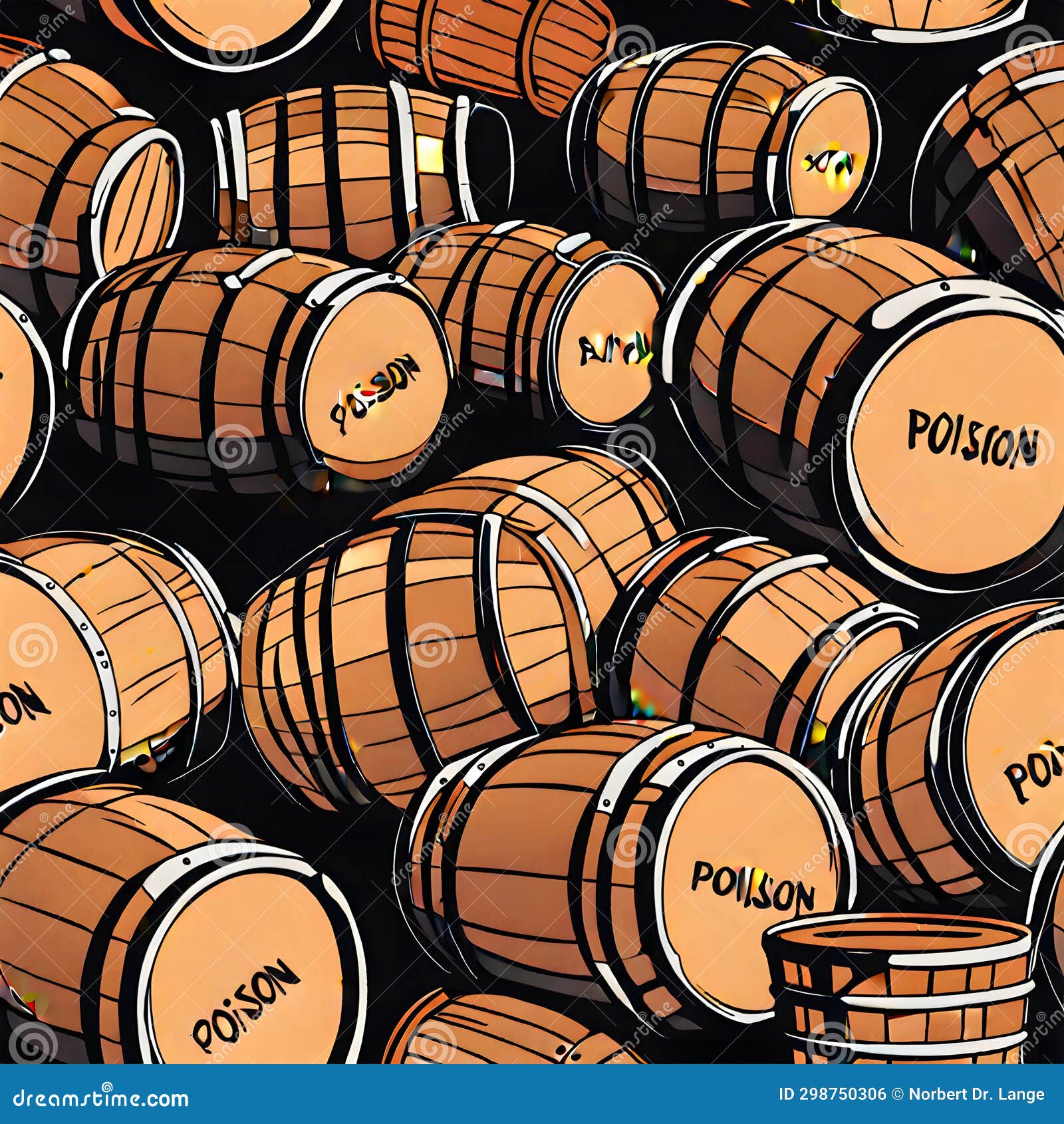 Poison Barrels, AI-generatet Stock Photo - Image of barrels, industry ...