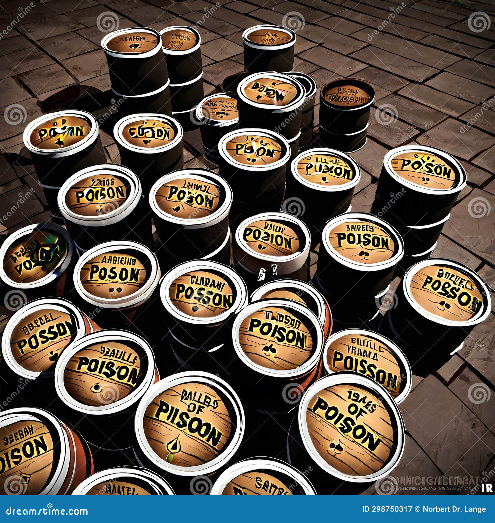 Poison Barrels, AI-generatet Stock Image - Image of dangerous, stack ...