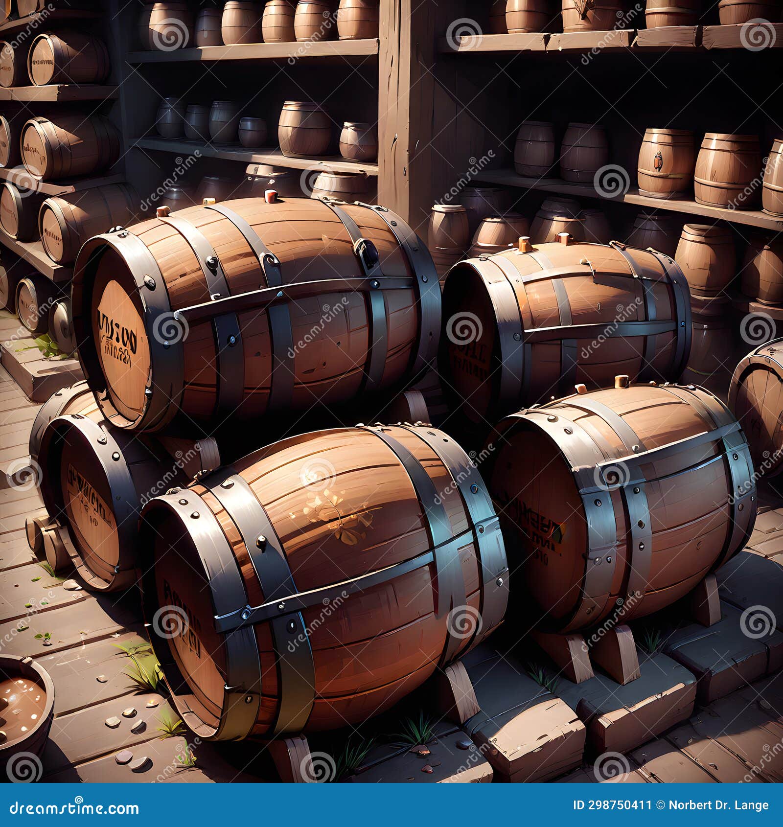 Poison Barrels, AI-generatet Stock Illustration - Illustration of ...