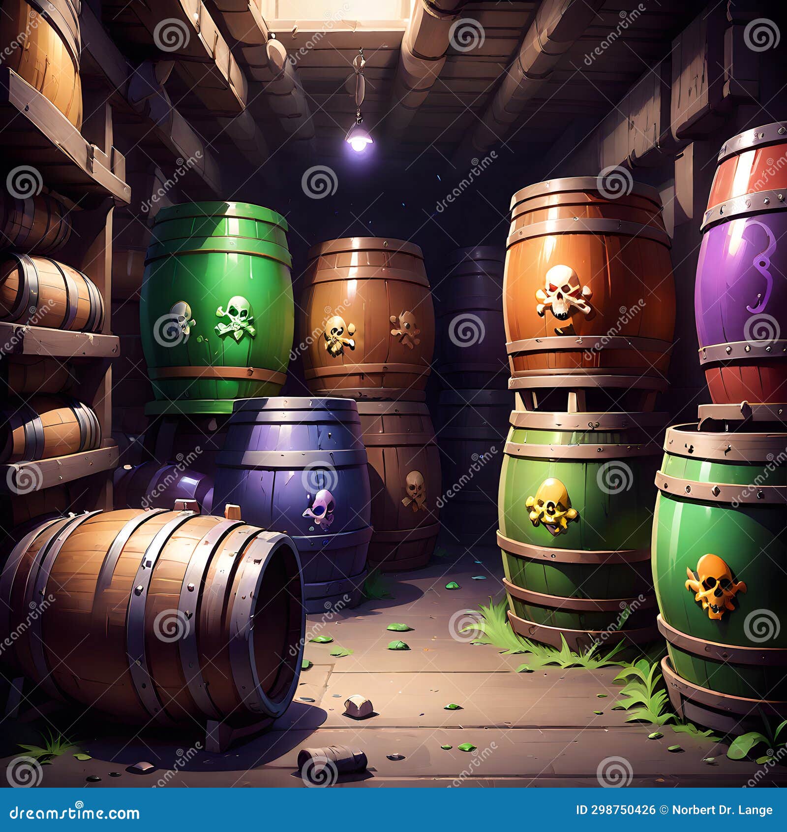 Poison Barrels, AI-generatet Stock Photo - Image of storage, dangerous ...