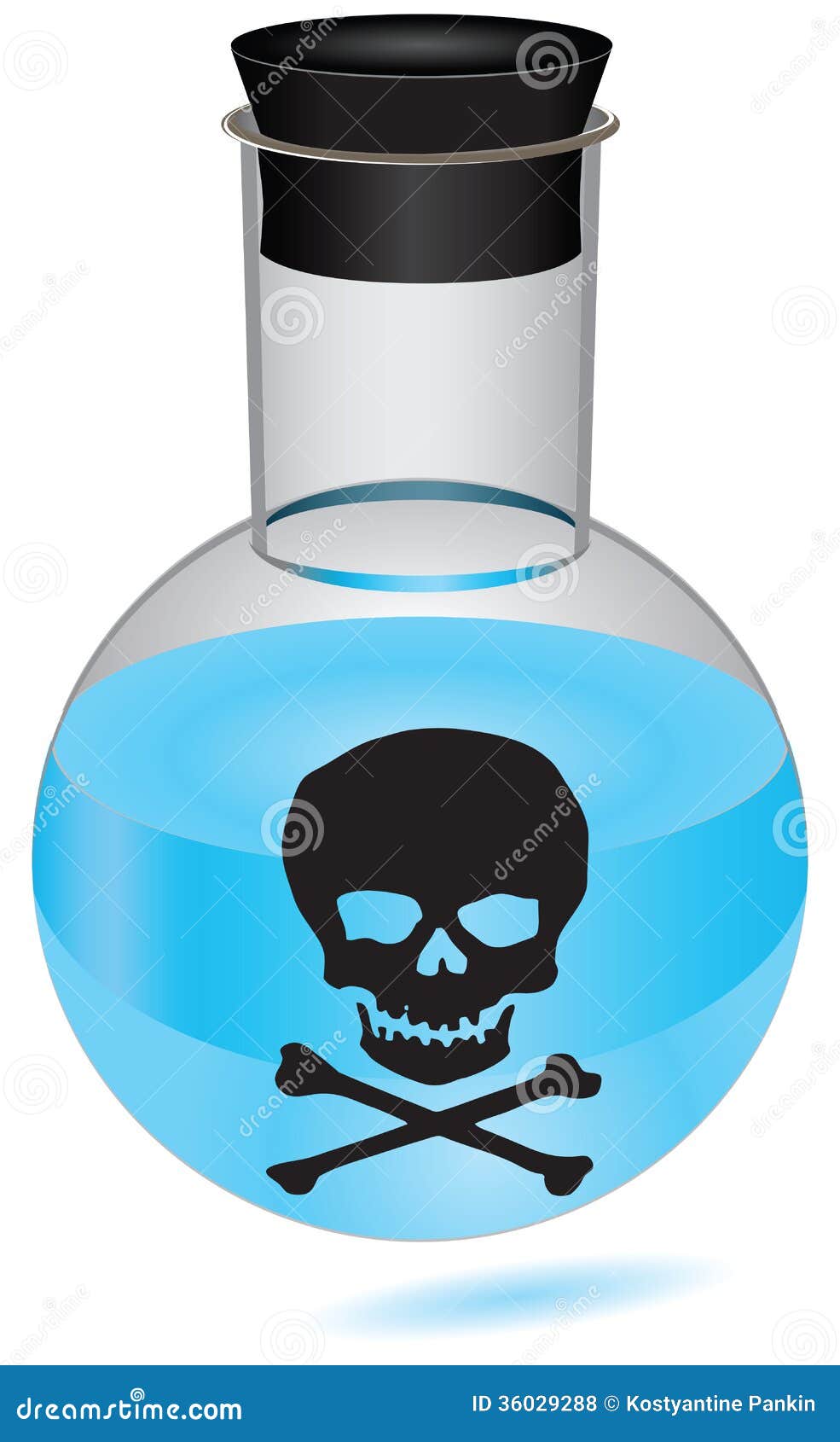 Poison bottle stock vector. Illustration of flask, draw - 36029288