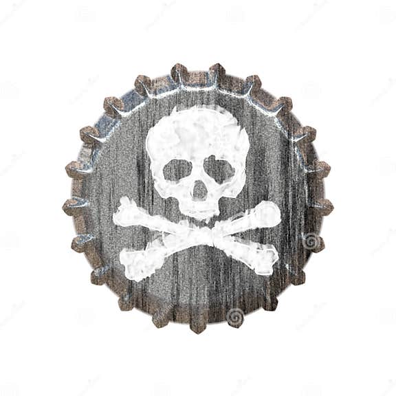 Poison Bottle Cap stock illustration. Illustration of alcoholic - 15977594