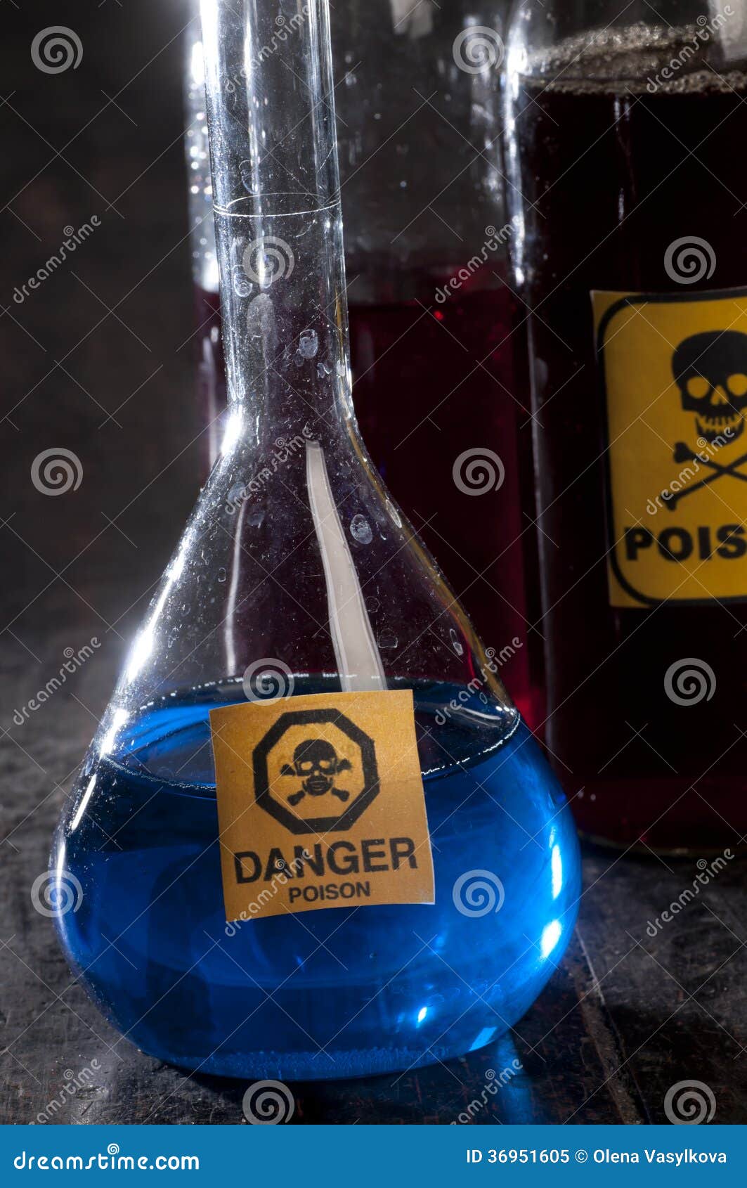 Poison bottle with label stock image. Image of science - 36951605