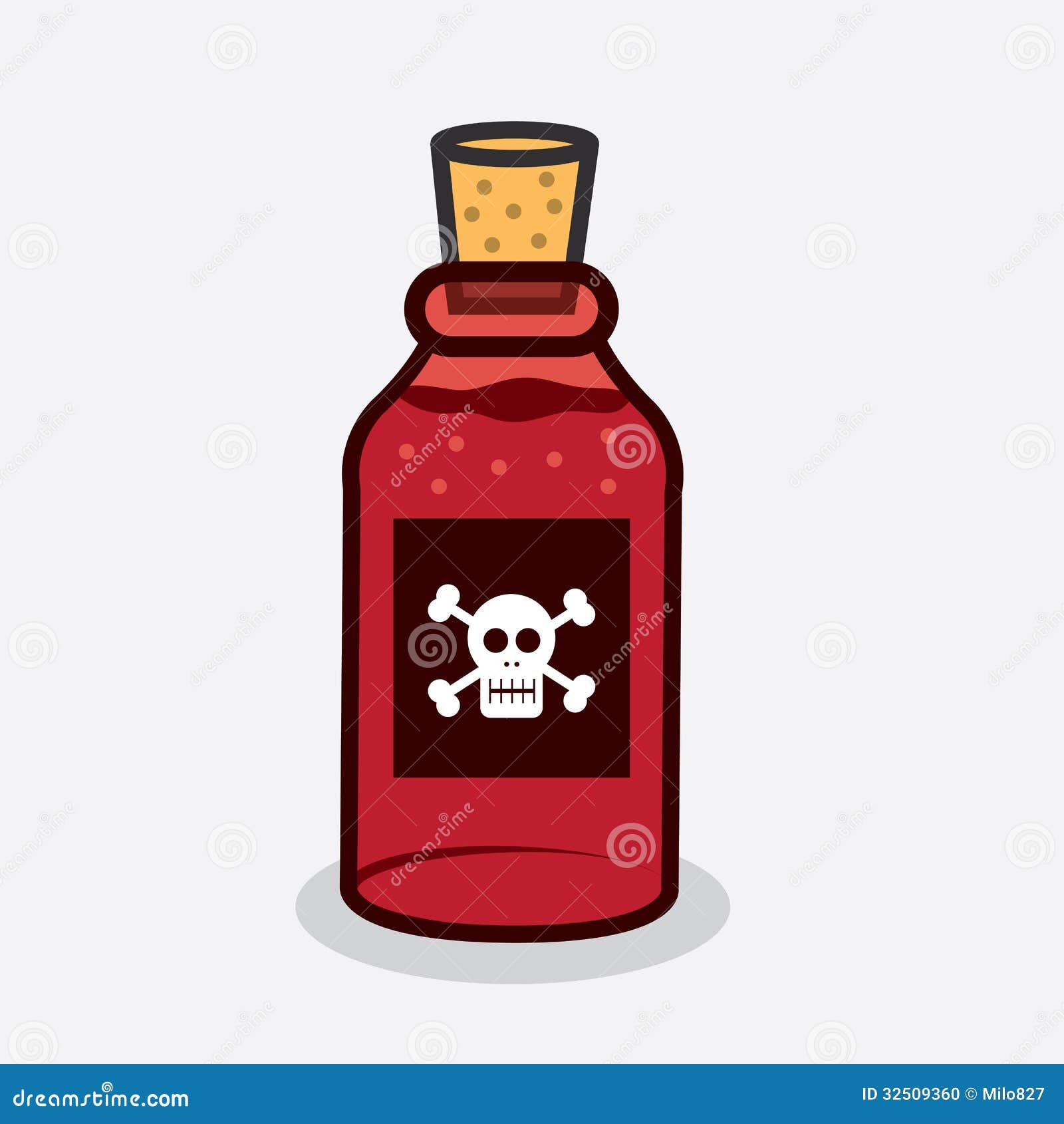 Poison Bottle stock vector. Illustration of label, radioactive - 32509360