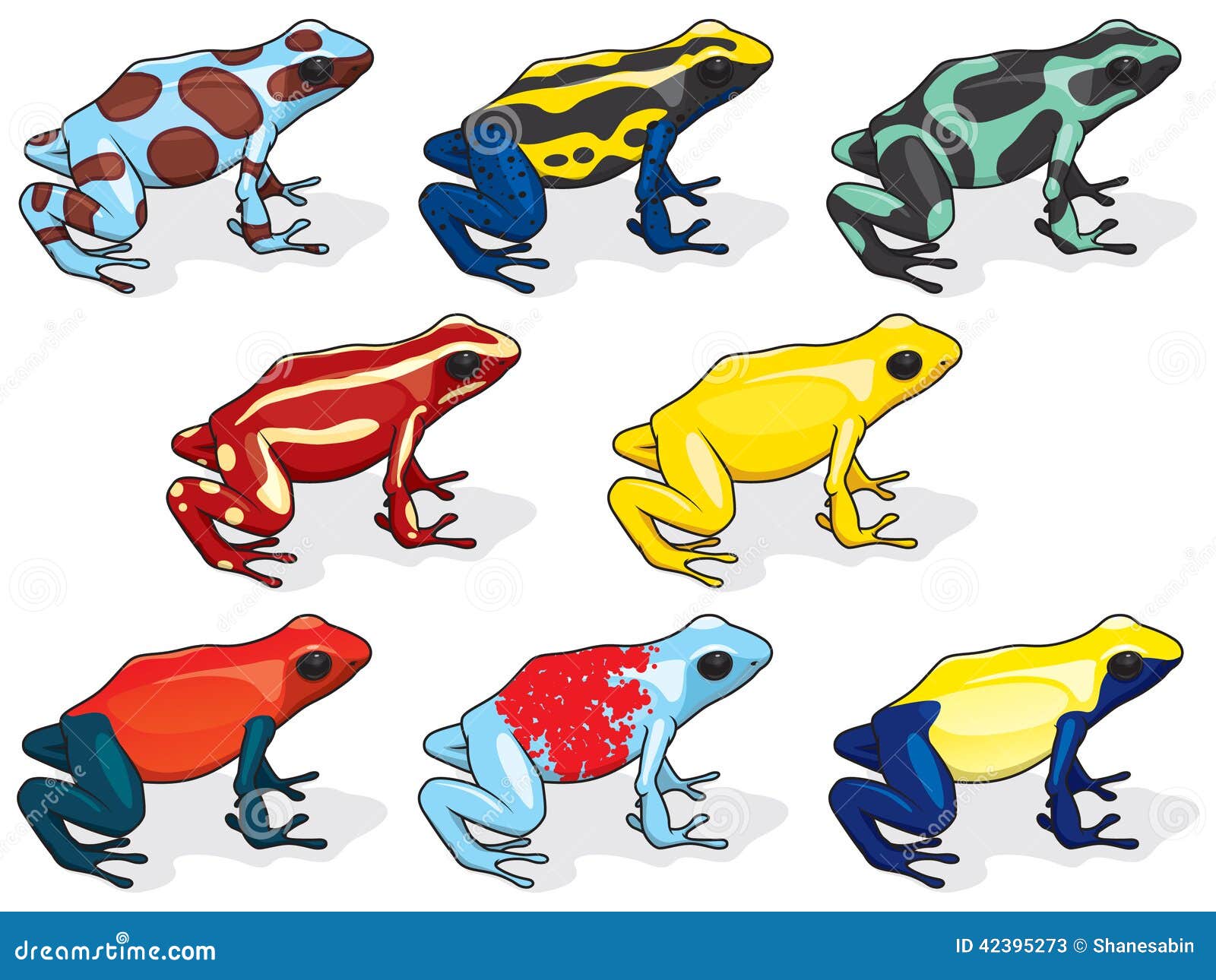 Poison Dart Frogs stock vector. Illustration of substance - 42395273