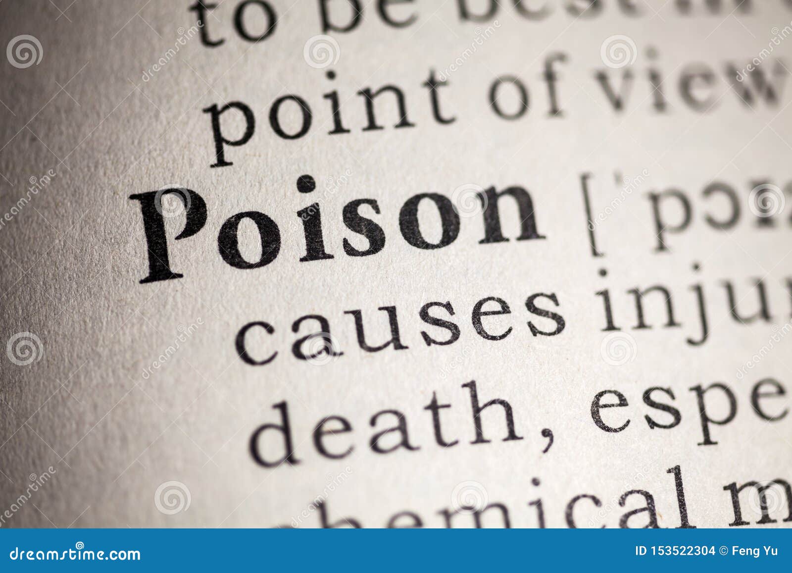 Definition of the Word Poison Stock Photo - Image of substance, paper ...