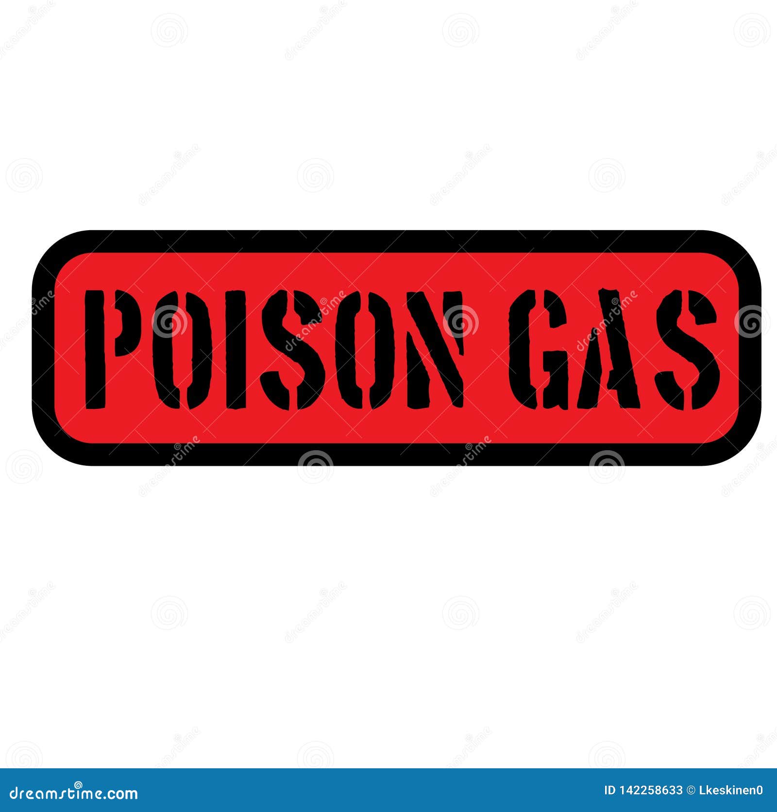 Poison gas sign stock vector. Illustration of sticker - 142258633