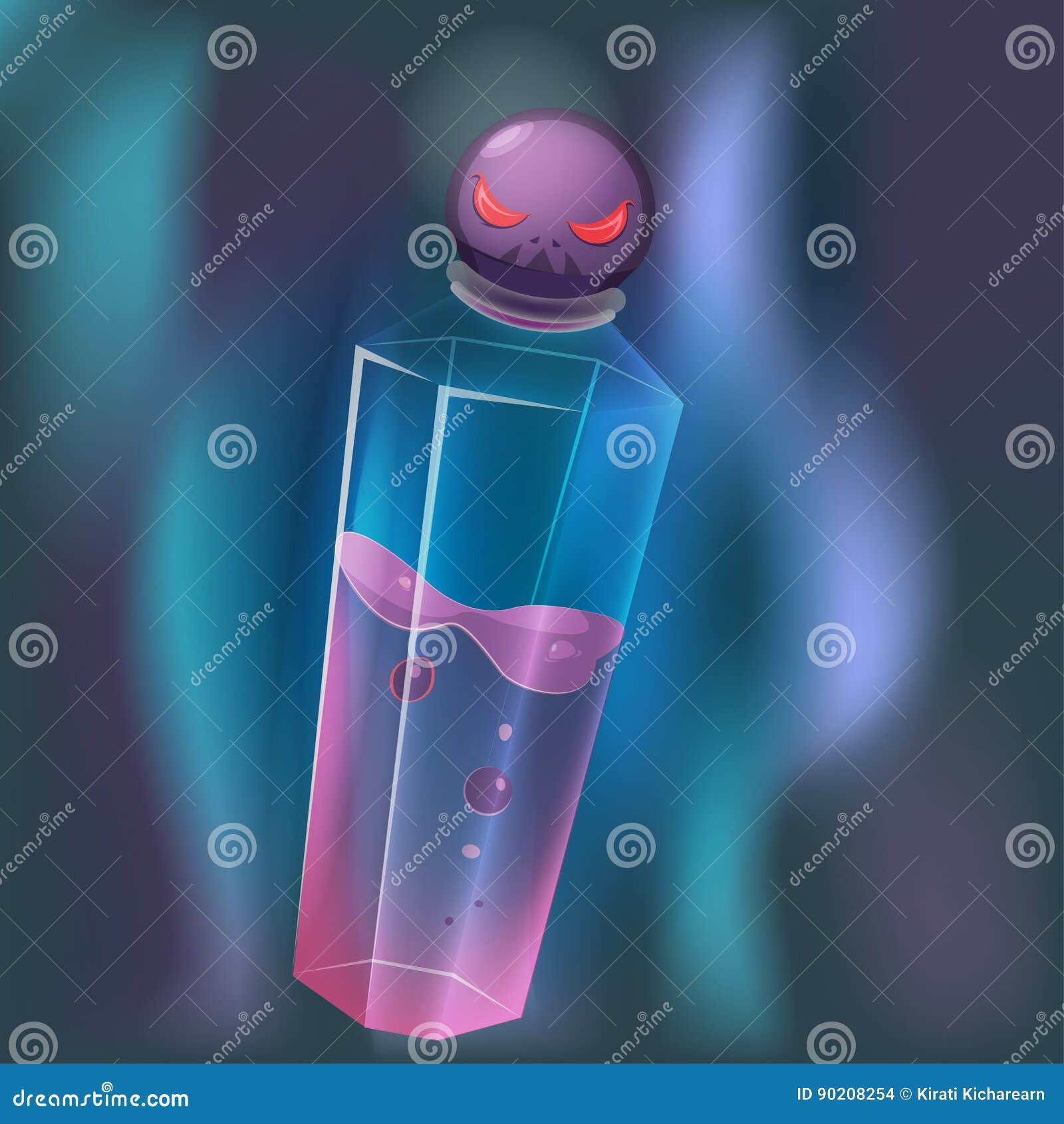 Poison In A Glass Jar. Vector Illustration On A White Background ...
