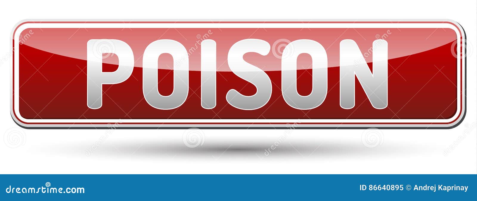Poison - Glossy Banner with Shadow Stock Vector - Illustration of ...