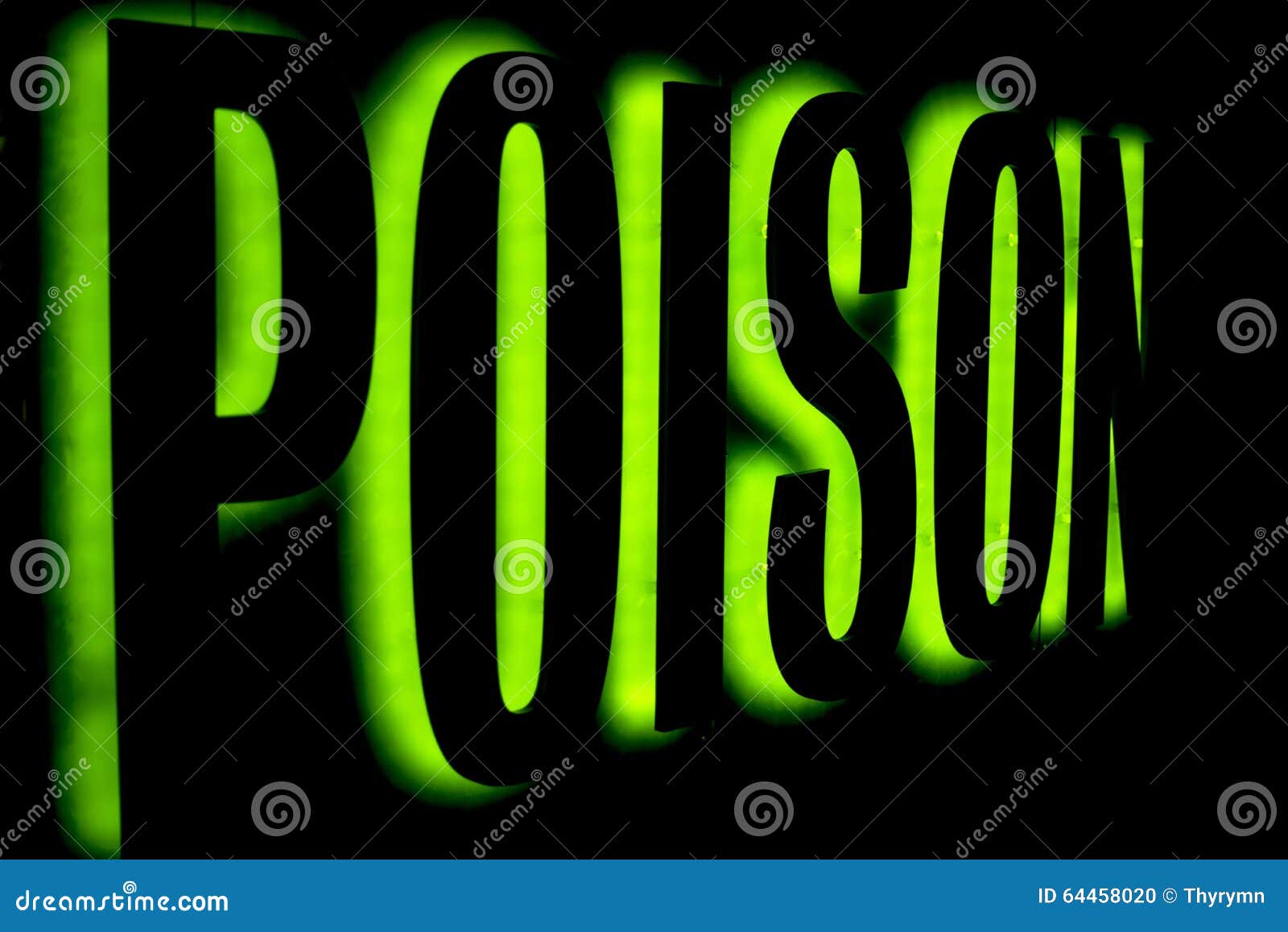 Poison stock photo. Image of word, light, glowed, black - 64458020