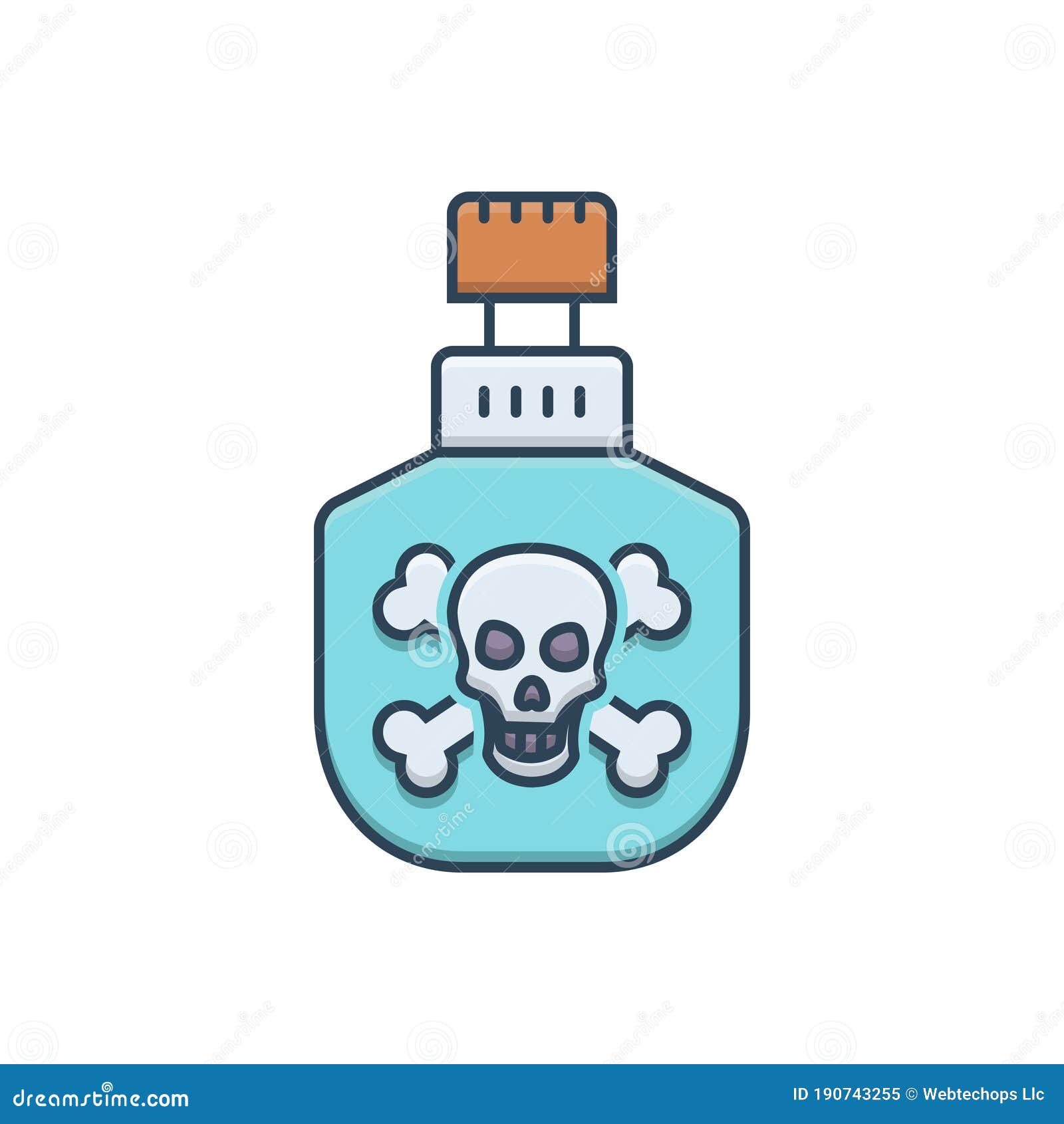 Color Illustration Icon for Poison, Venom and Toxic Stock Illustration ...