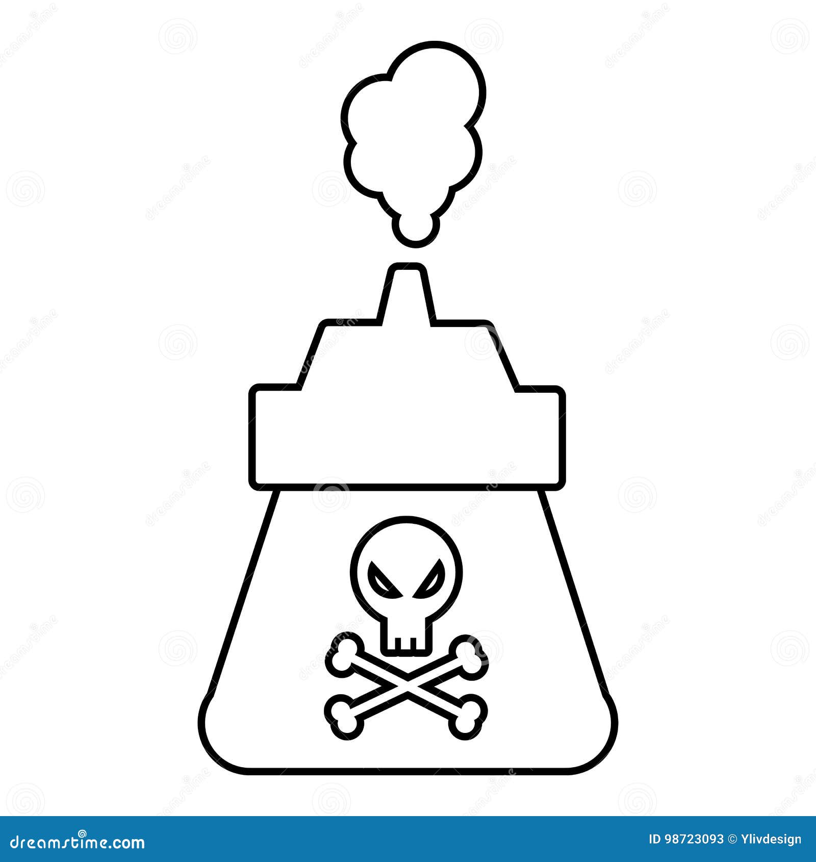 Poison Icon, Outline Line Style Stock Vector - Illustration of poison ...