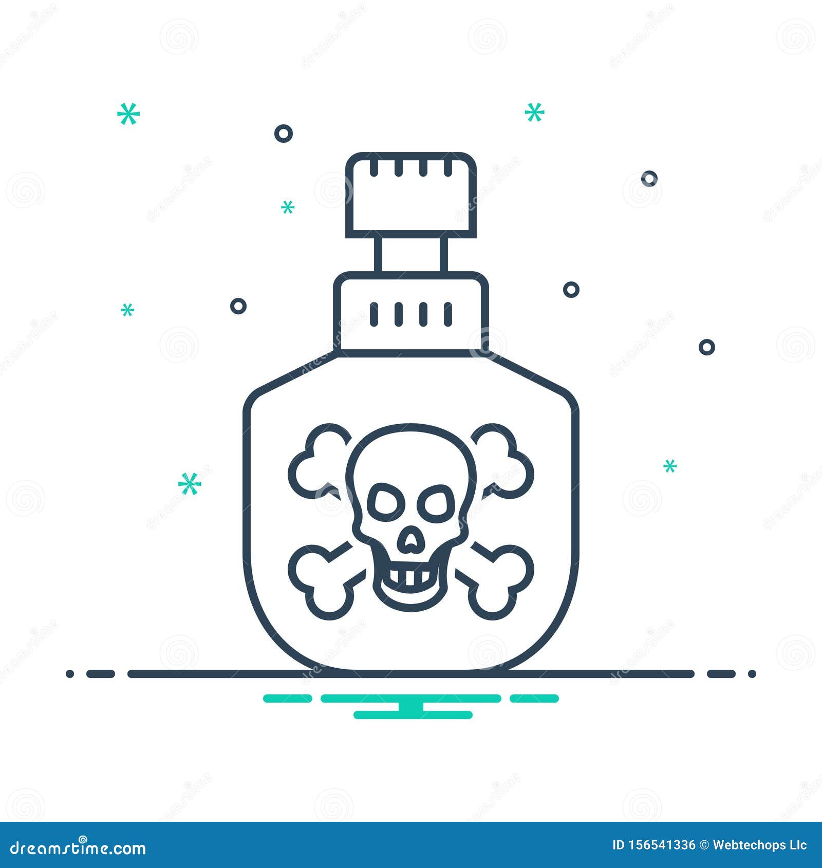 Black Mix Icon for Poison, Venom and Toxic Stock Vector - Illustration ...