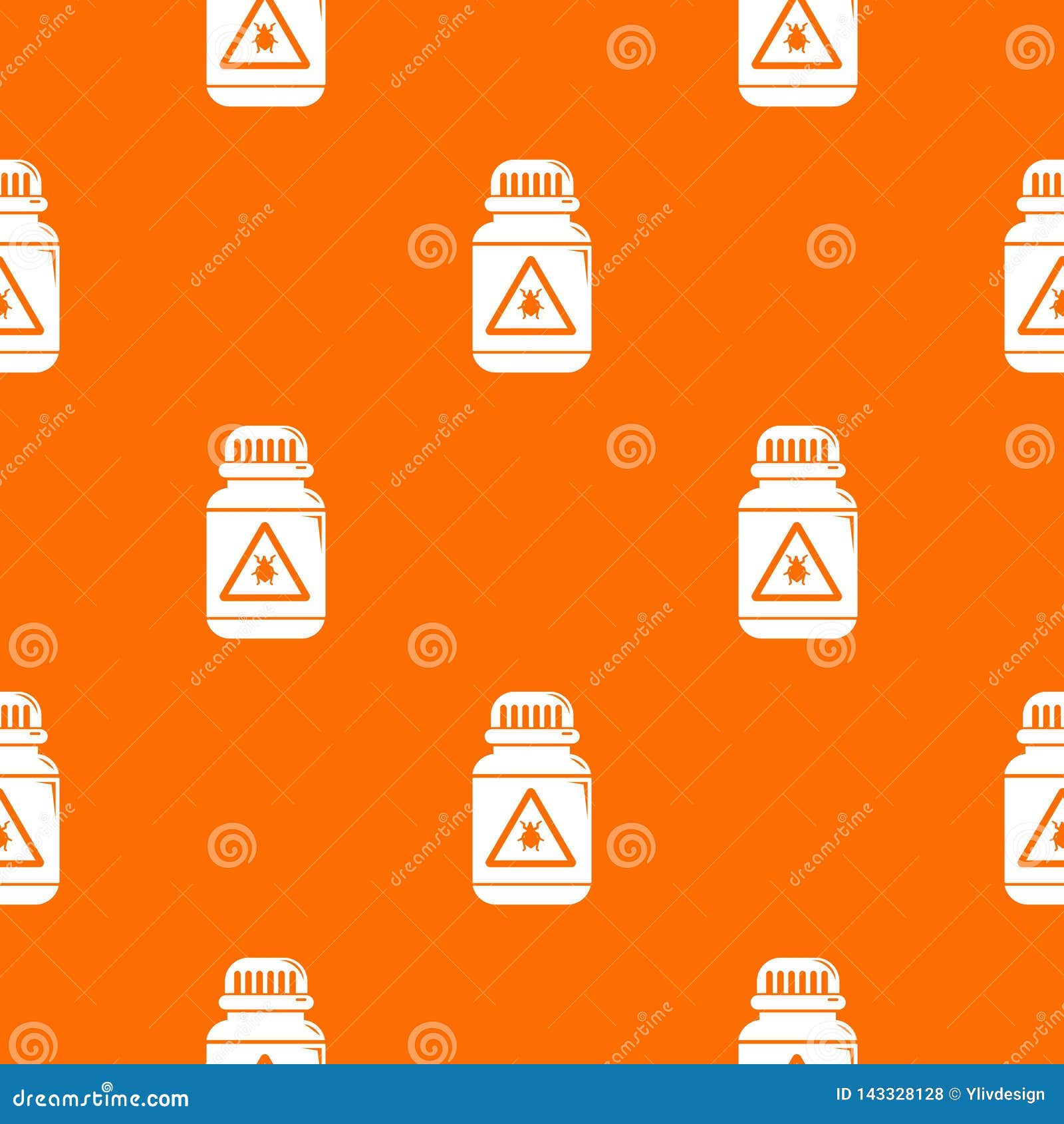 Poison Insects Pattern Vector Orange Stock Vector - Illustration of ...