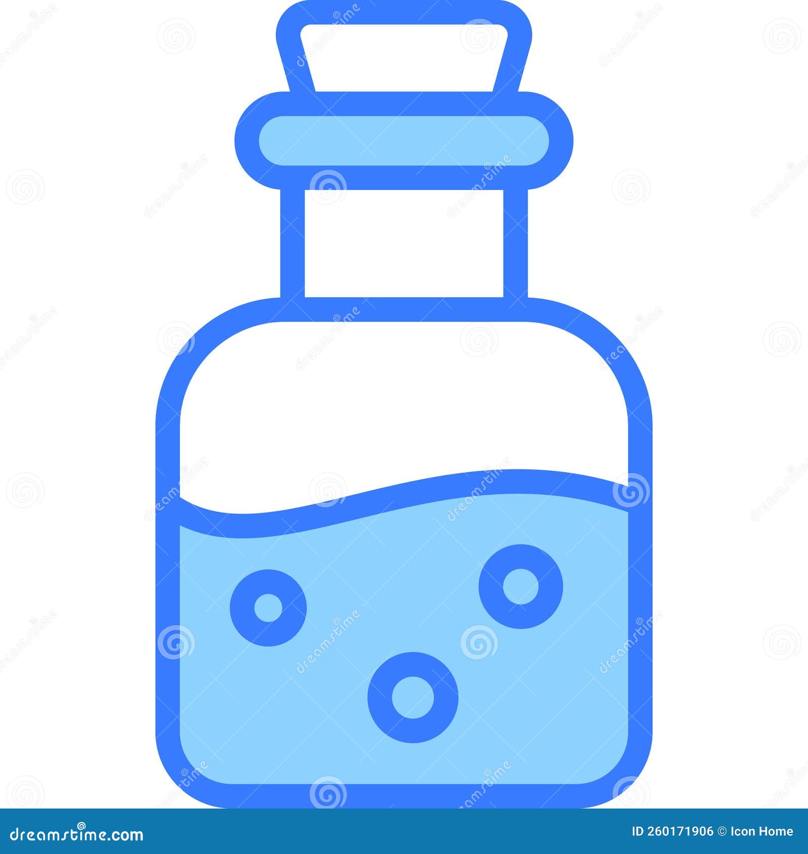Poison Jar Vector Blue Outline Stock Vector - Illustration of dangerous ...