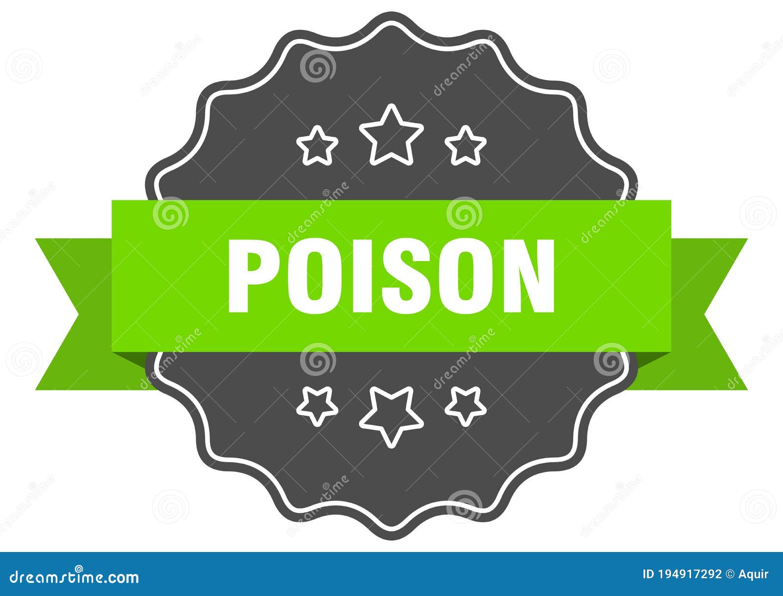 Poison label stock vector. Illustration of banner, white - 194917292