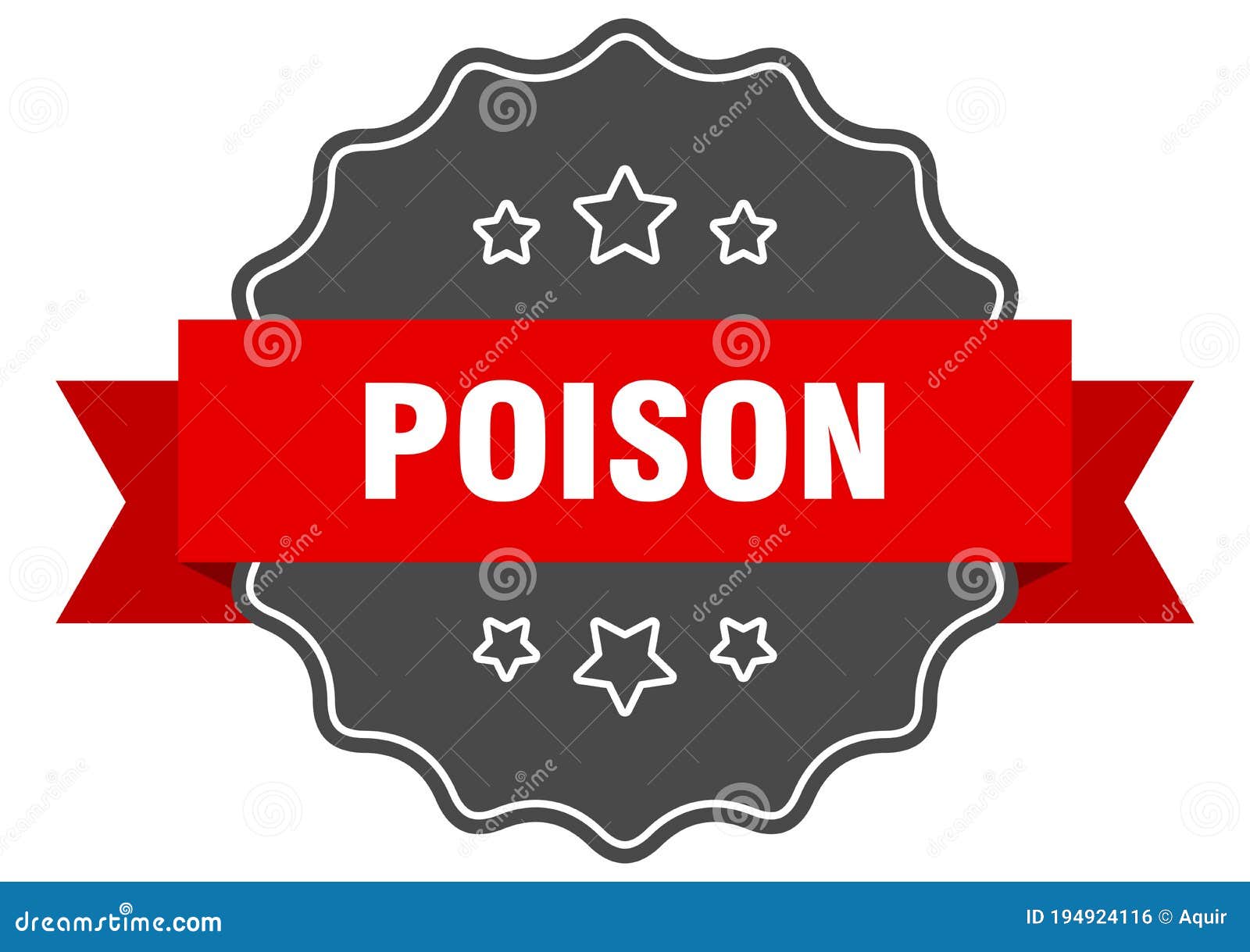 Poison label stock vector. Illustration of emblem, circle - 194924116