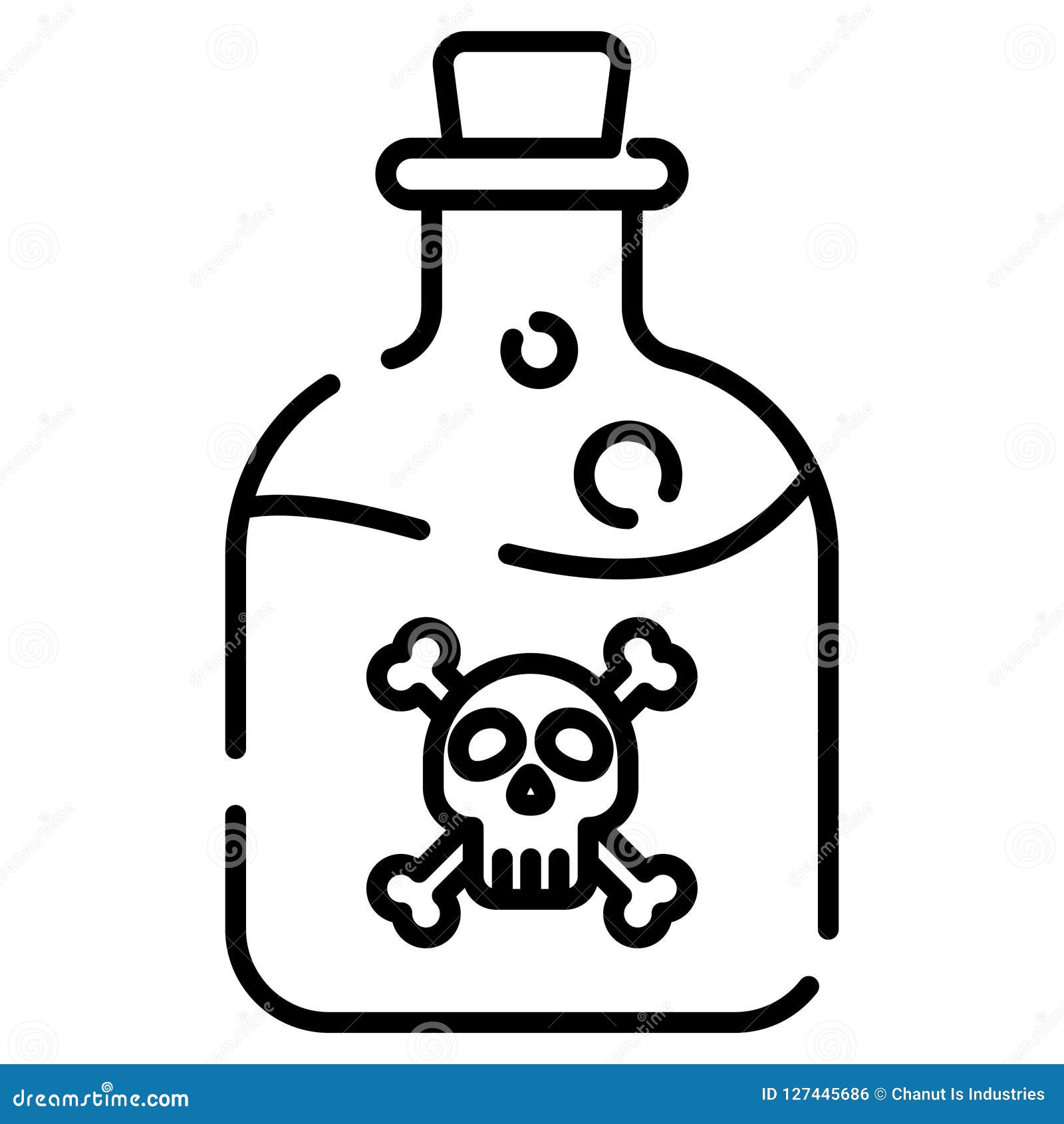 Poison Line illustration stock vector. Illustration of toxic - 127445686