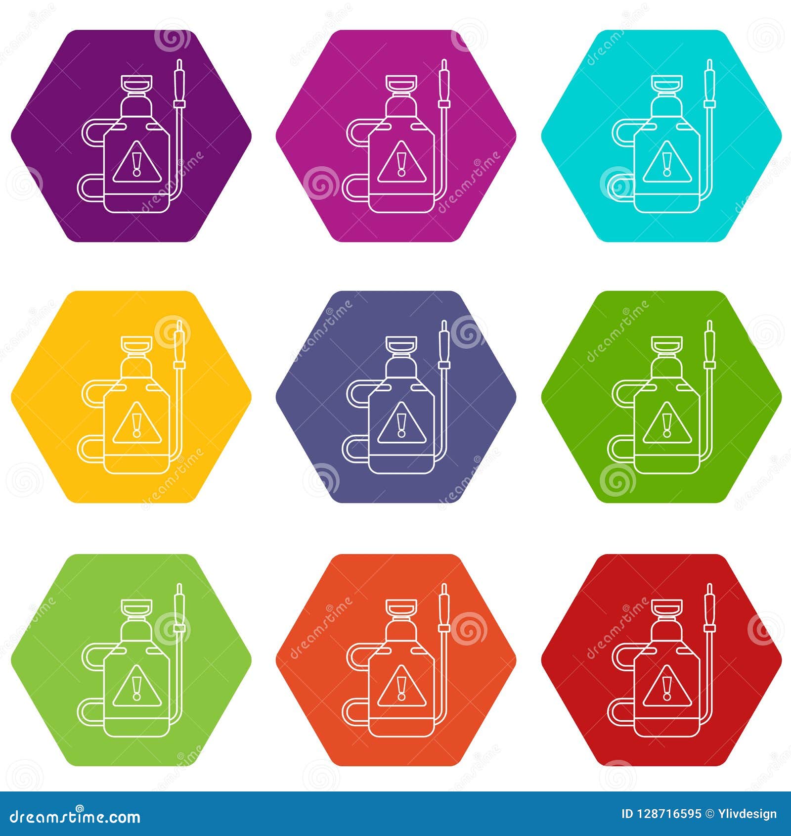 Poison Pest Control Icons Set 9 Stock Illustration - Illustration of ...