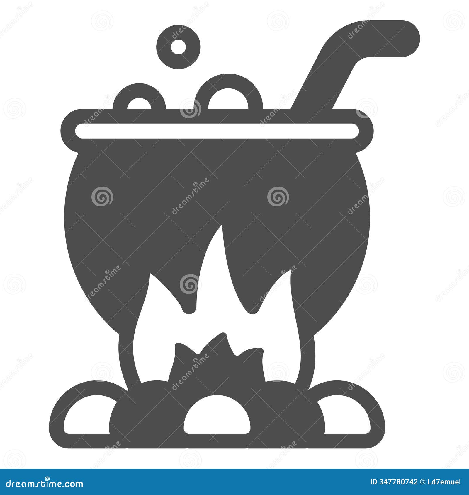 Poison Pot Solid Icon, Halloween Concept. Vector Graphics Stock Vector ...