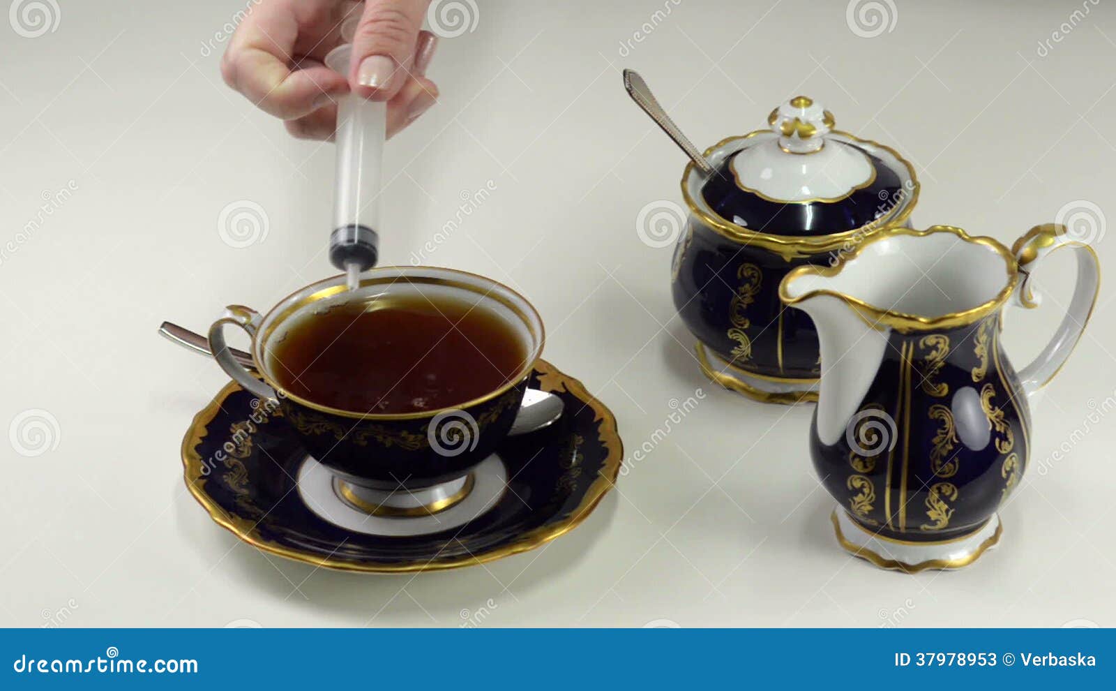Poison Pouring into a Tea Cup Stock Footage - Video of syringe ...