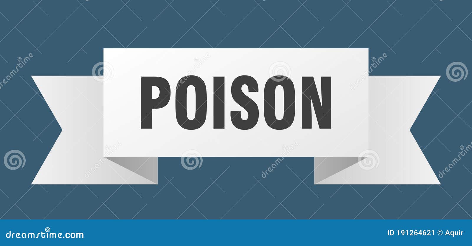 Poison ribbon. stock vector. Illustration of design - 191264621