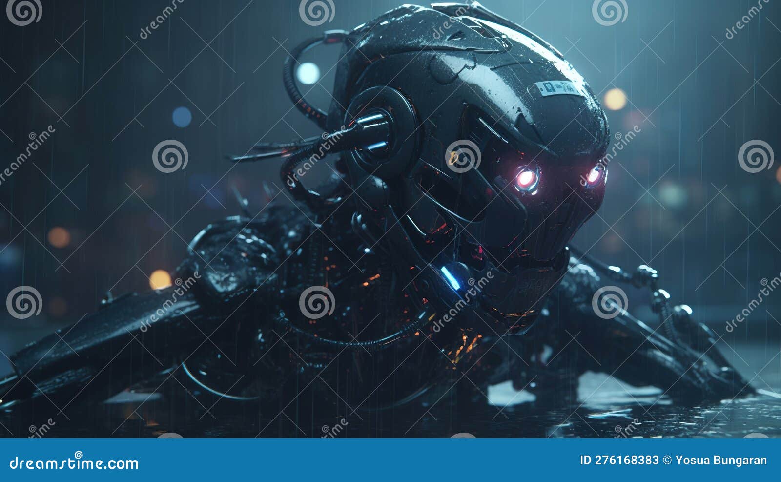 Poison Robot, Digital Art Illustration, Generative AI Stock ...